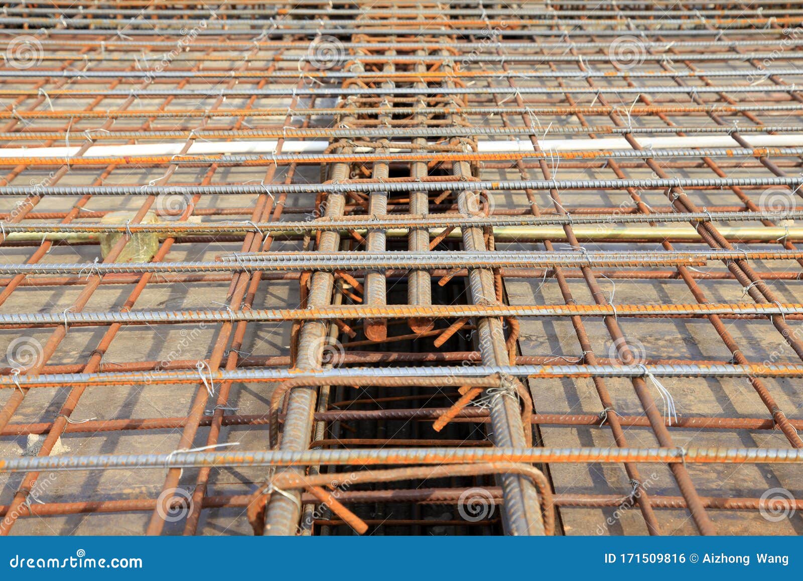 Steel Grid on the Construction Site Stock Photo - Image of construction ...