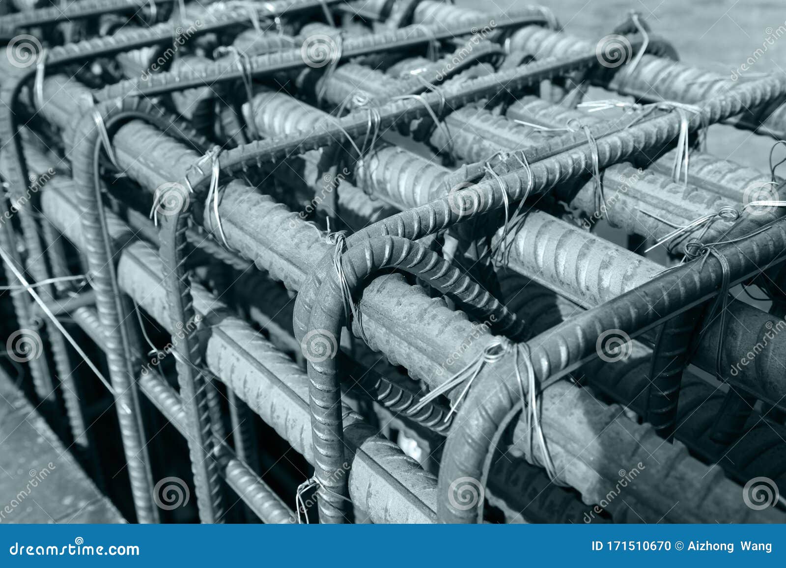 Steel Grid on the Construction Site Stock Photo - Image of steel ...
