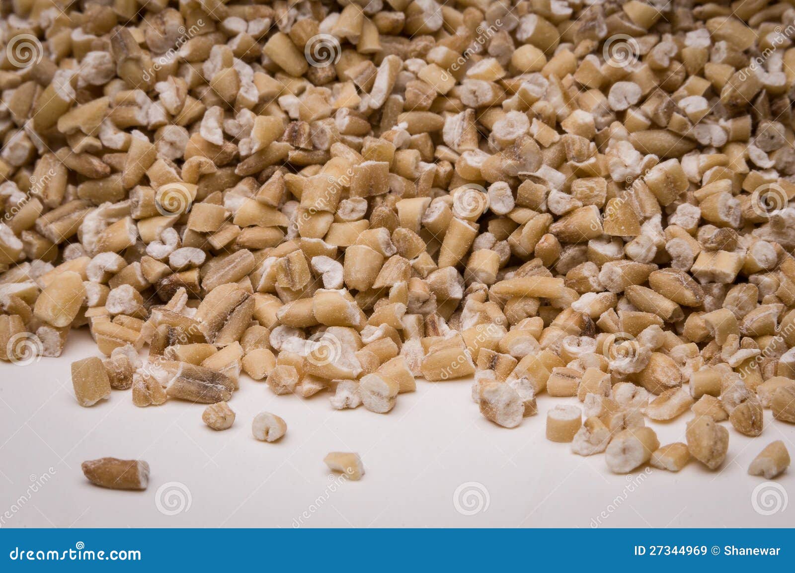 Steel Ground Oats on White Background. Stock Image - Image of white ...