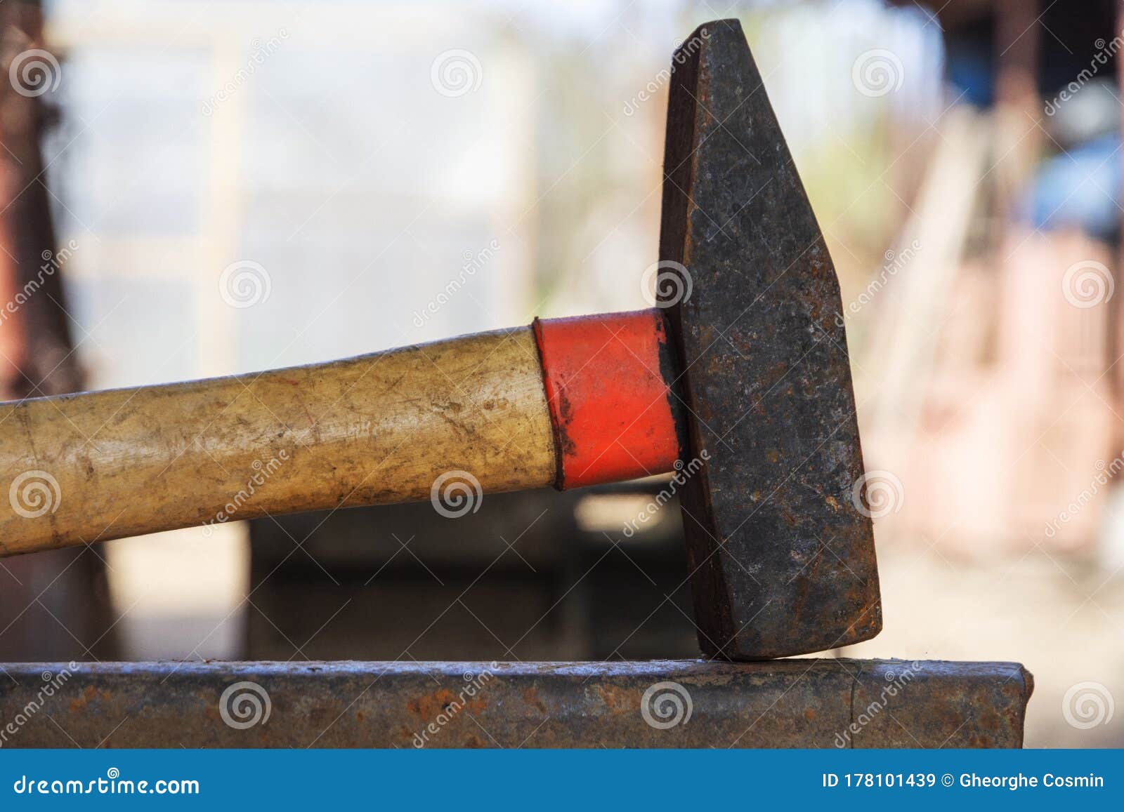 Steel hammer stock image. Image of iron, fire, carving - 178101439