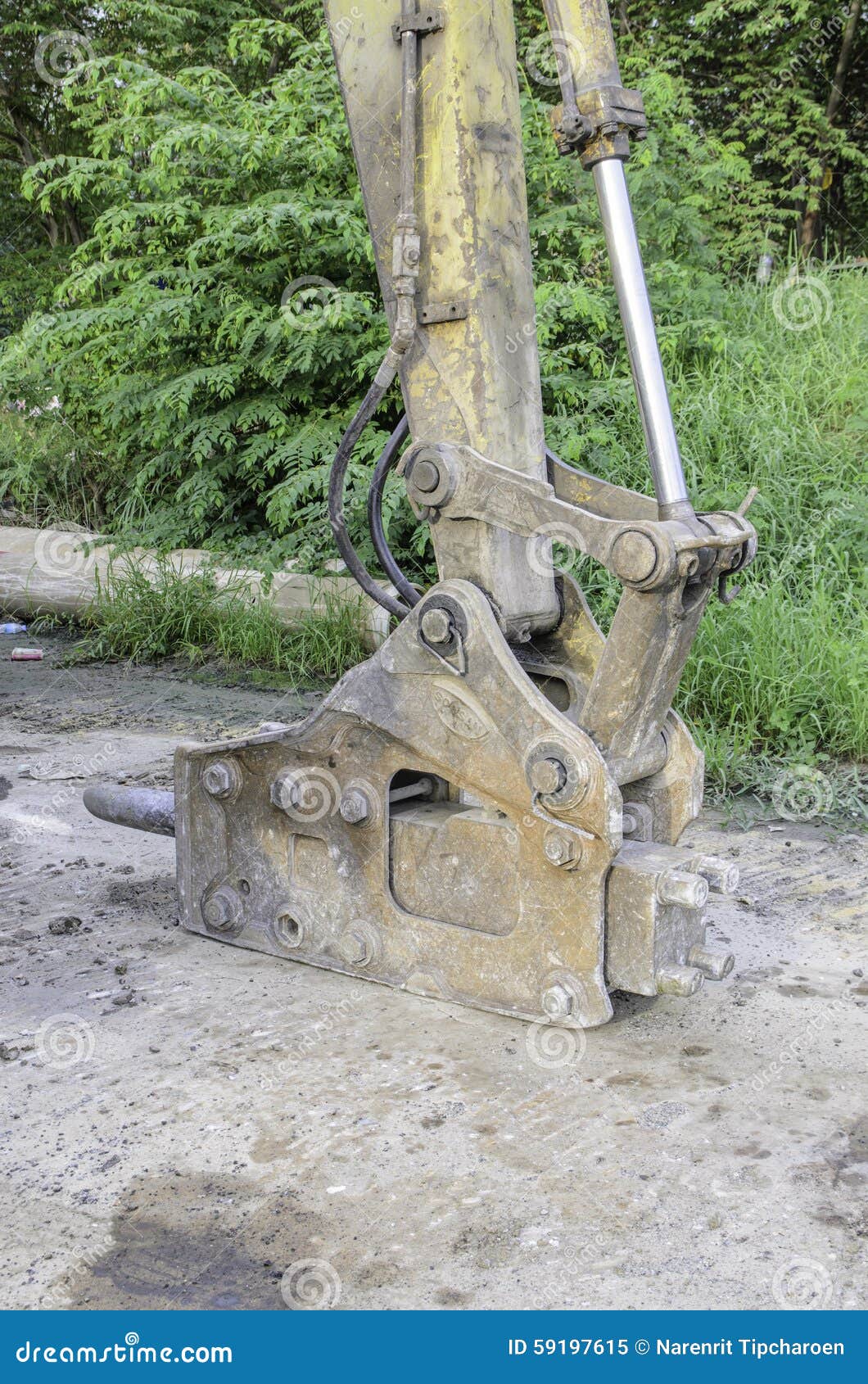 Steel Hand backhoe car stock image. Image of industrial - 59197615