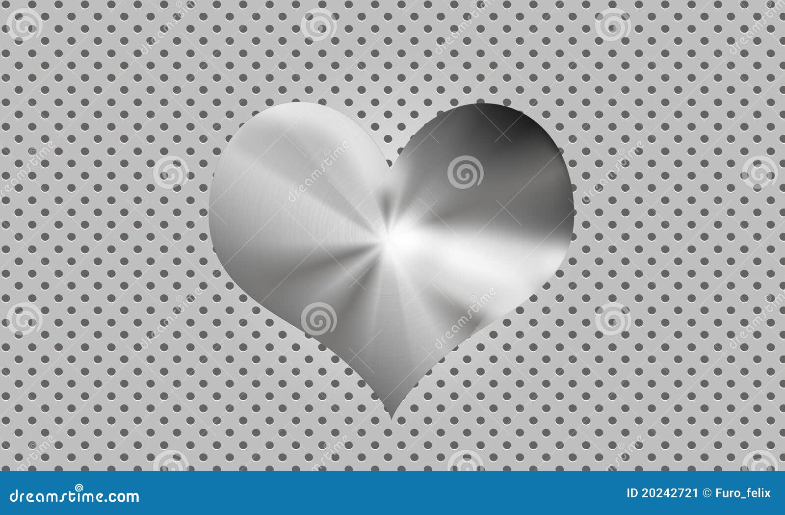 Steel heart stock illustration. Illustration of shiny - 20242721