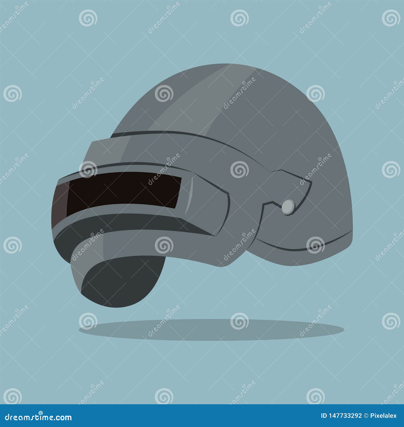 Pubg Helmet Level 3. Vector Illustration Isolated On White Background ...