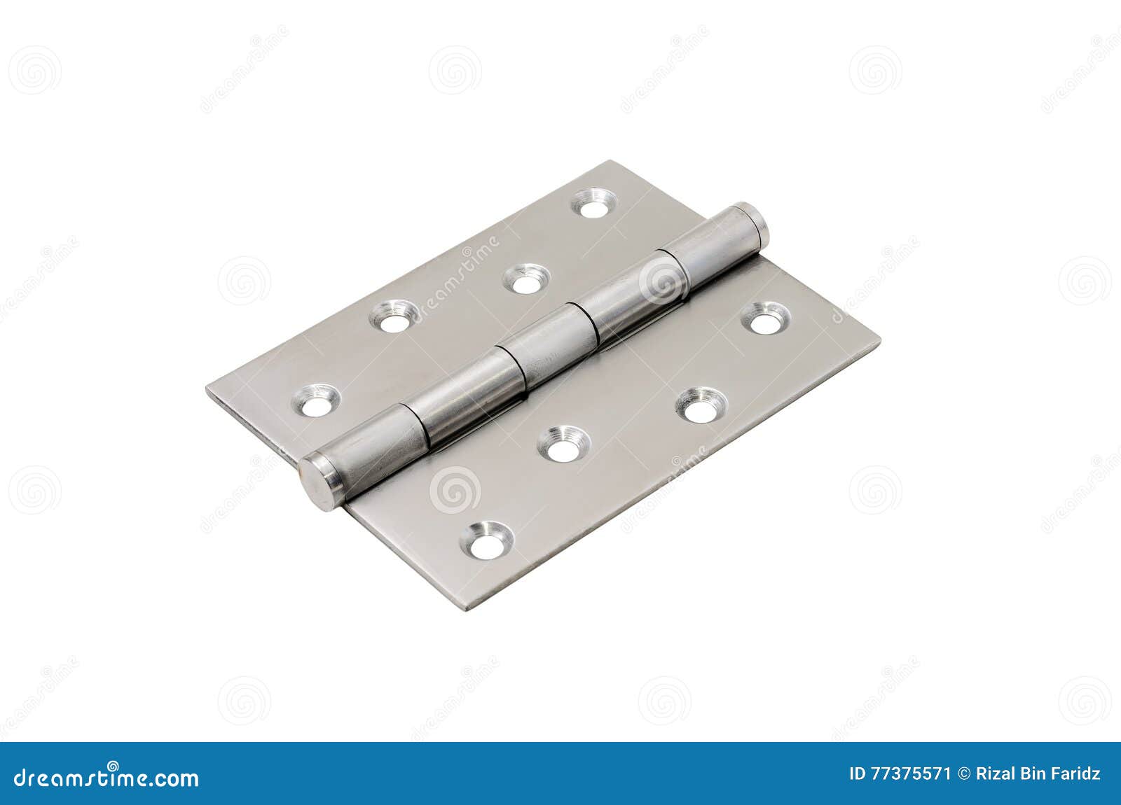 Steel hinges stock image. Image of industrial, close - 77375571
