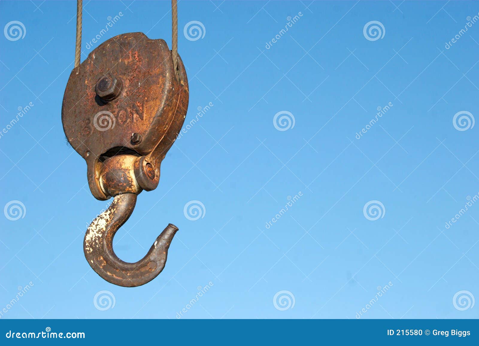 Steel Hook stock photo. Image of lift, iron, hook, demolision - 215580