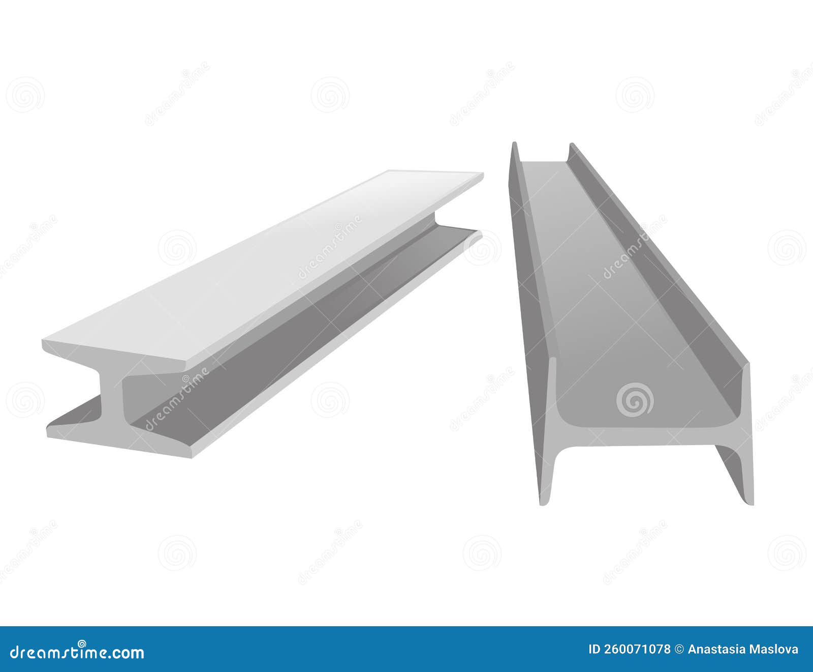 Steel I-beam Building Material for Construction Vector Illustration ...