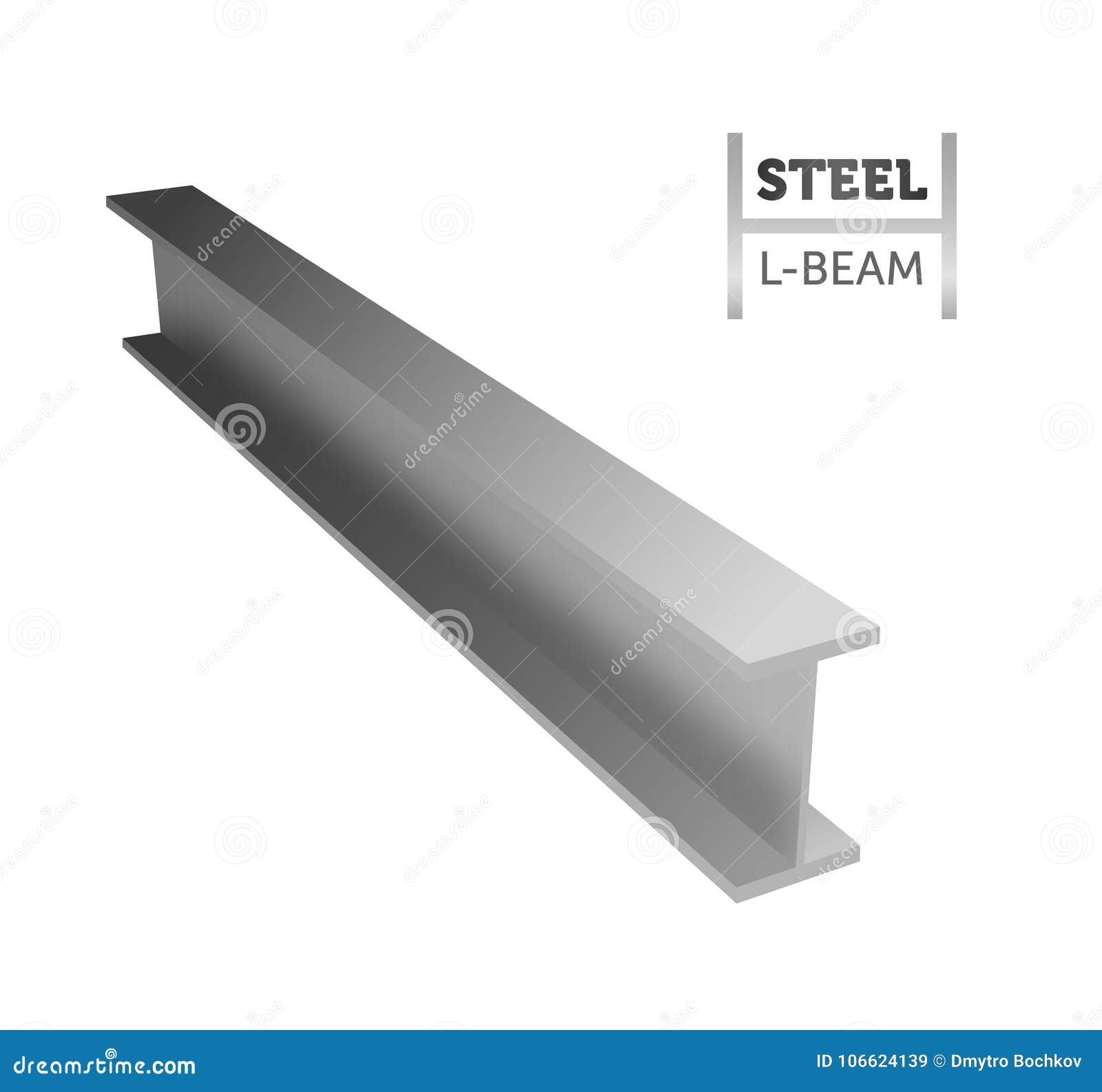 Steel I-beam. Rogo of the Beam Stock Vector - Illustration of aluminum ...