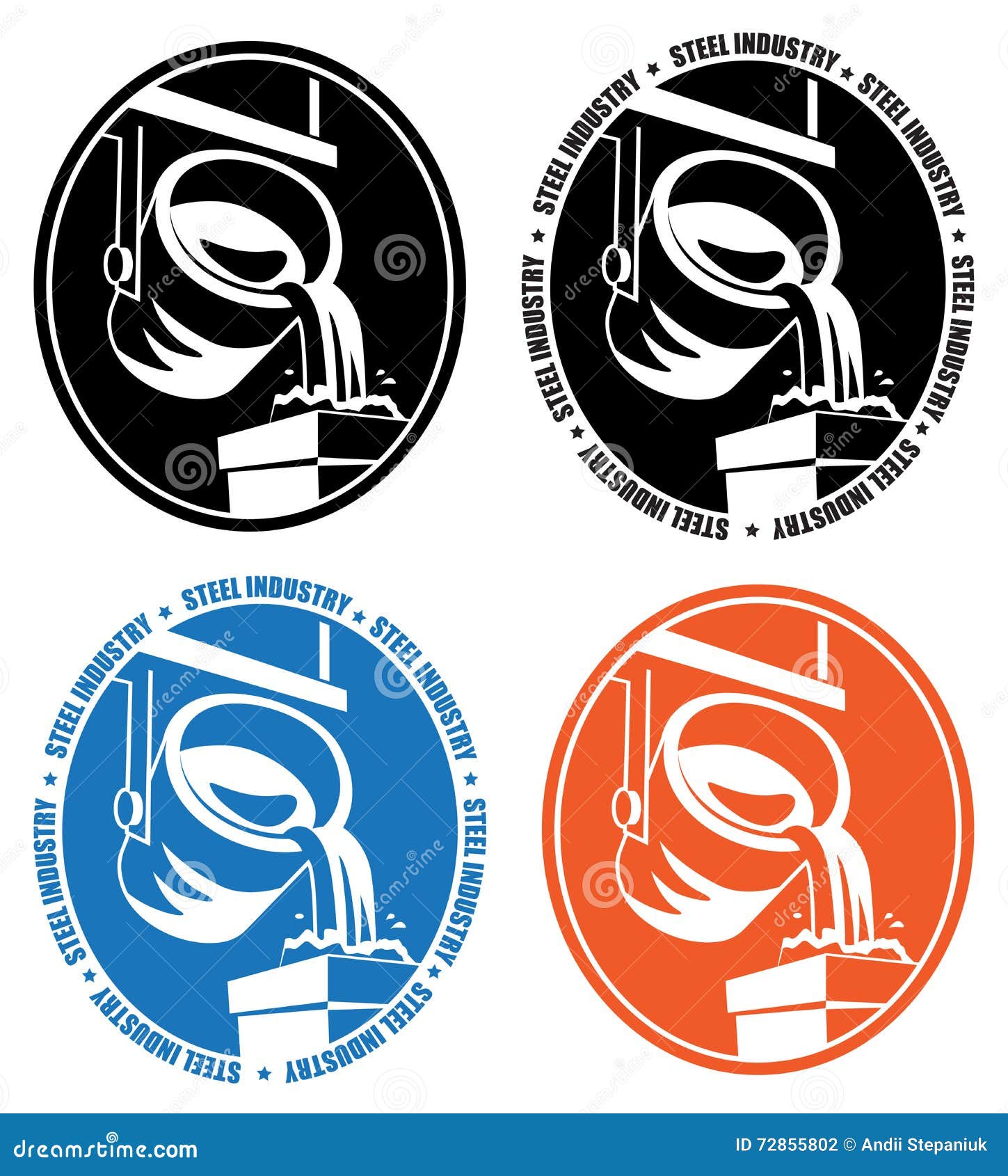 Steel industry logo stock vector. Illustration of metallurgy - 72855802