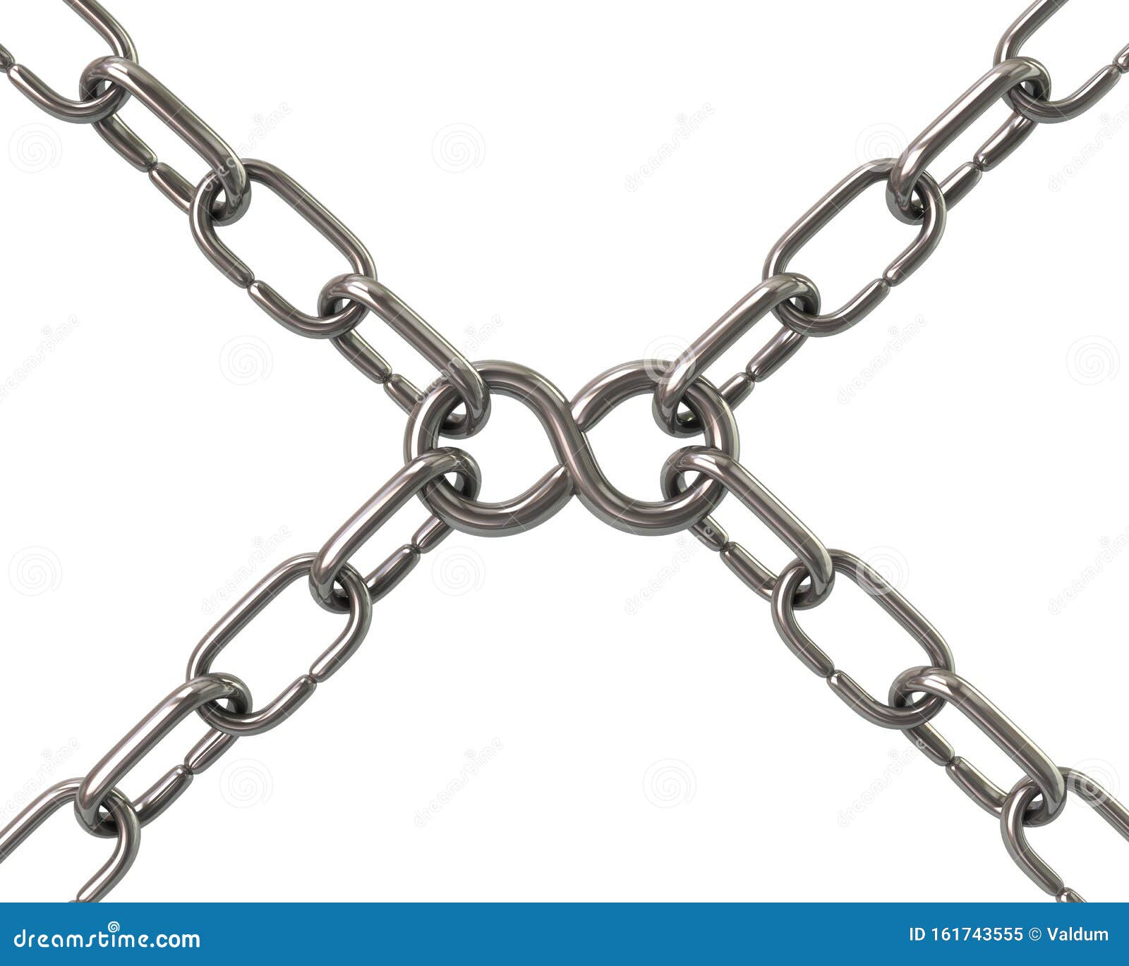 Steel Infinity Symbol in Chains 3d Illustration Stock Illustration ...