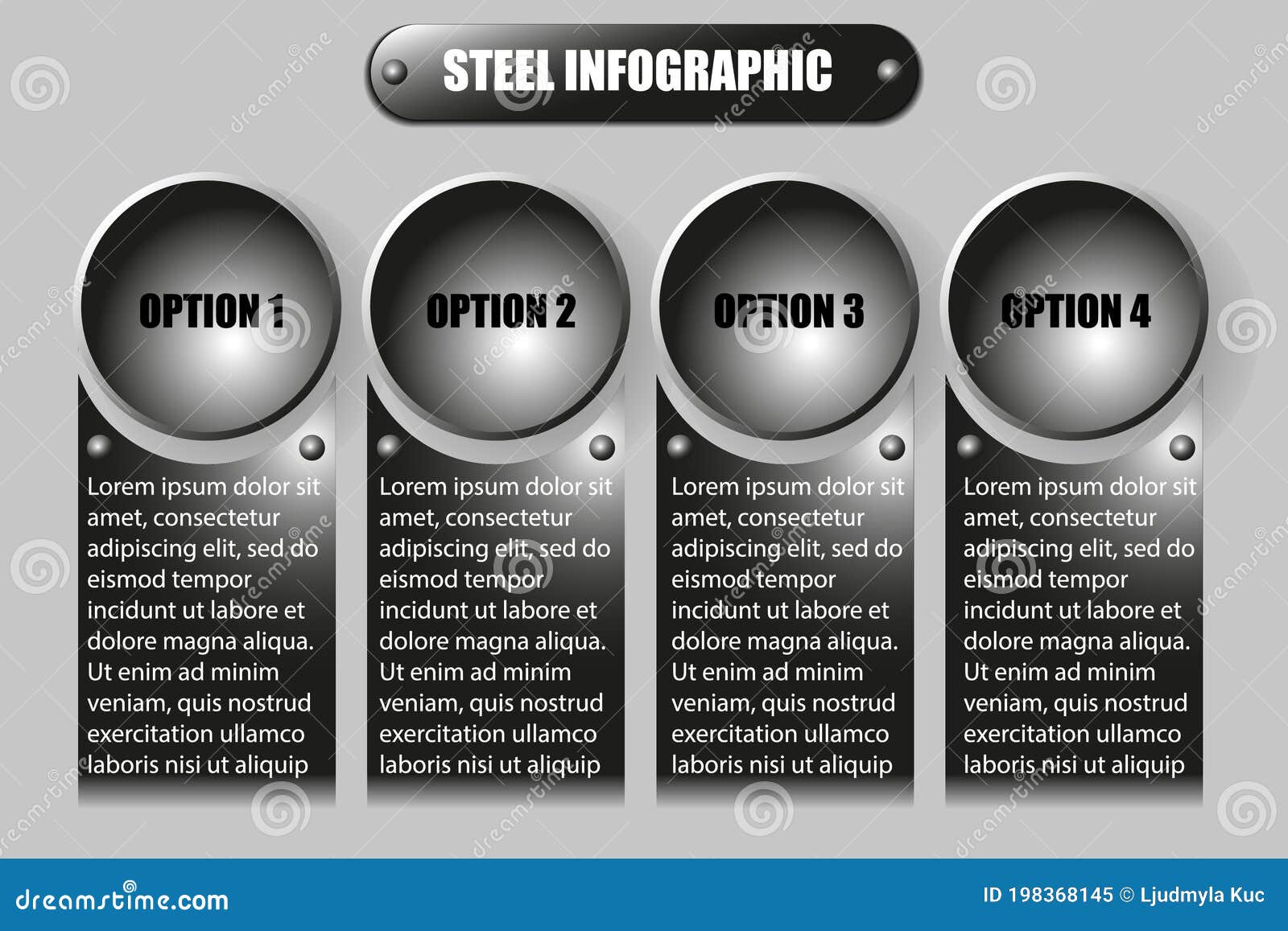 Steel Infographics Vector Template Stock Vector - Illustration of ...