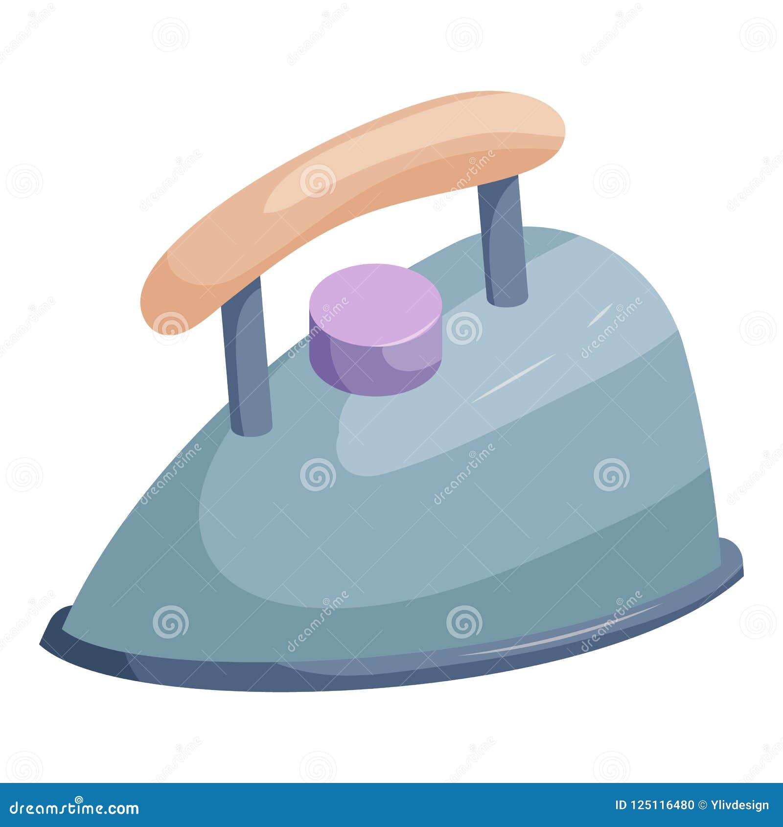 Steel Iron Icon, Cartoon Style Stock Illustration - Illustration of ...