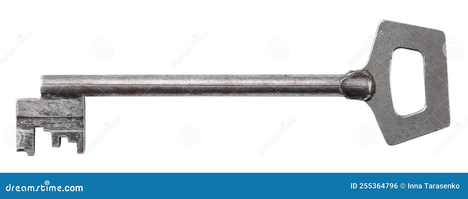 Steel Key on a White Background. Isolated Stock Photo - Image of iron ...