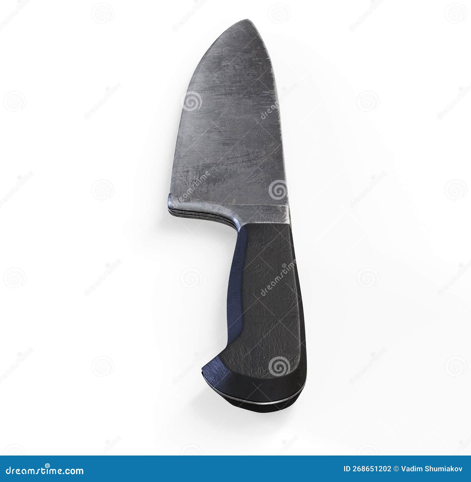 Steel Kitchen Chef Knife. 3d Rendering Stock Illustration ...