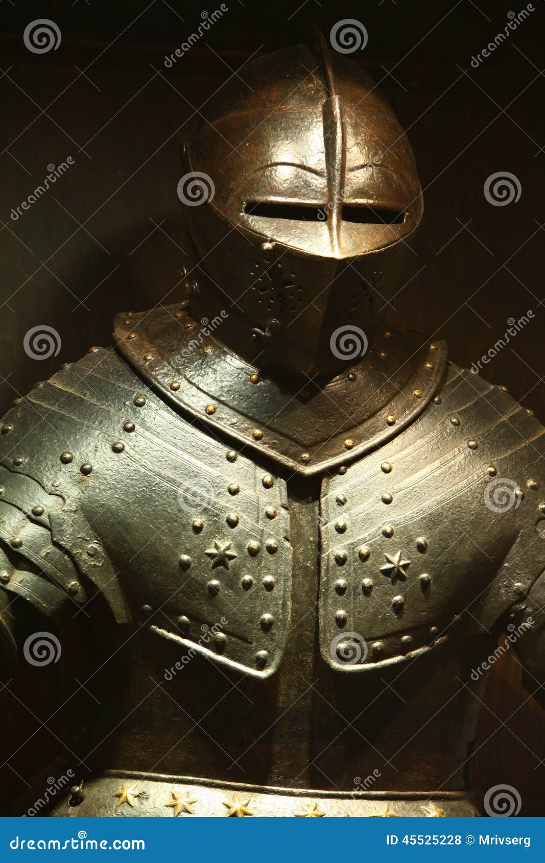 Steel knightly armor stock photo. Image of medieval, iron - 45525228