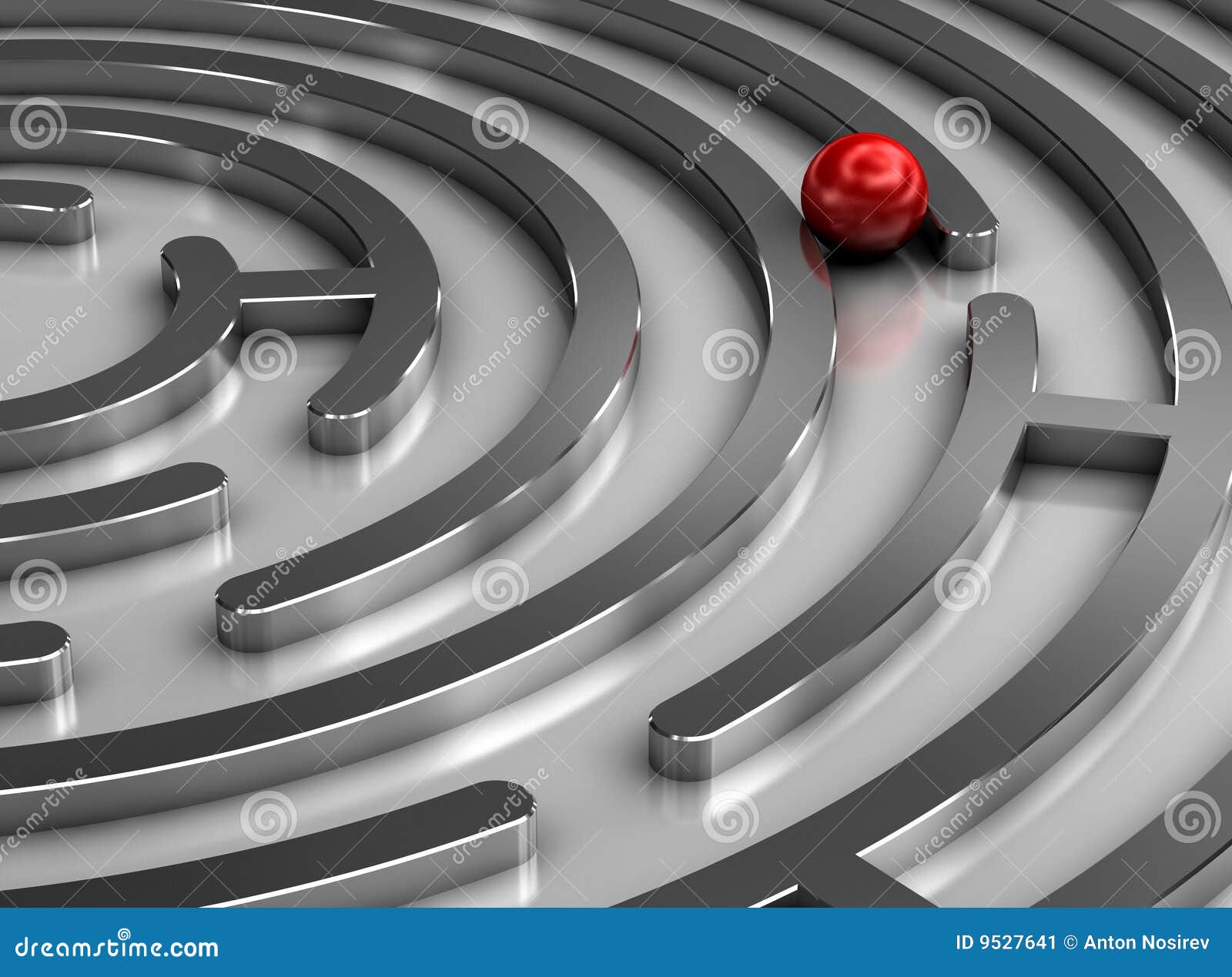 Steel labyrinth stock illustration. Illustration of clue - 9527641