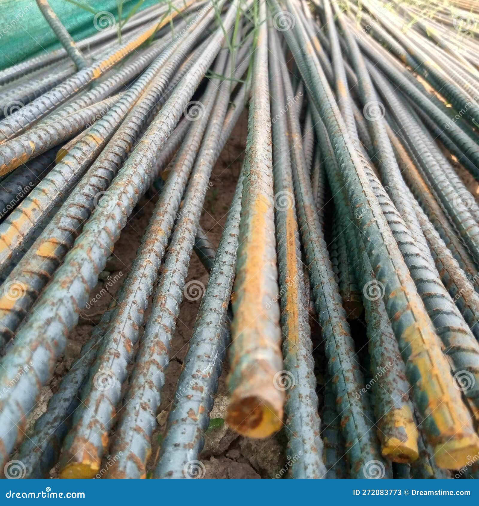 Steel Length Construction Field Building Material Stock Image - Image ...