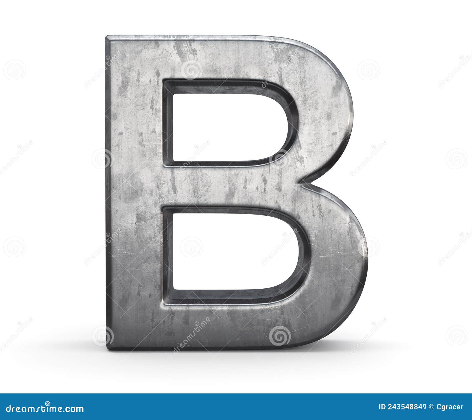 Steel letter B stock illustration. Illustration of majuscule - 243548849