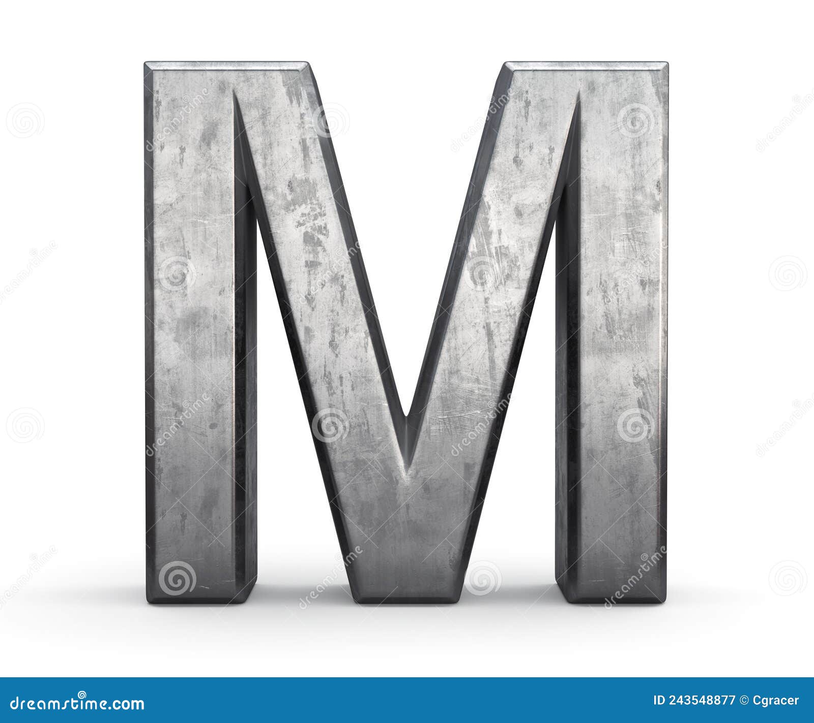 Steel letter M stock illustration. Illustration of metal - 243548877