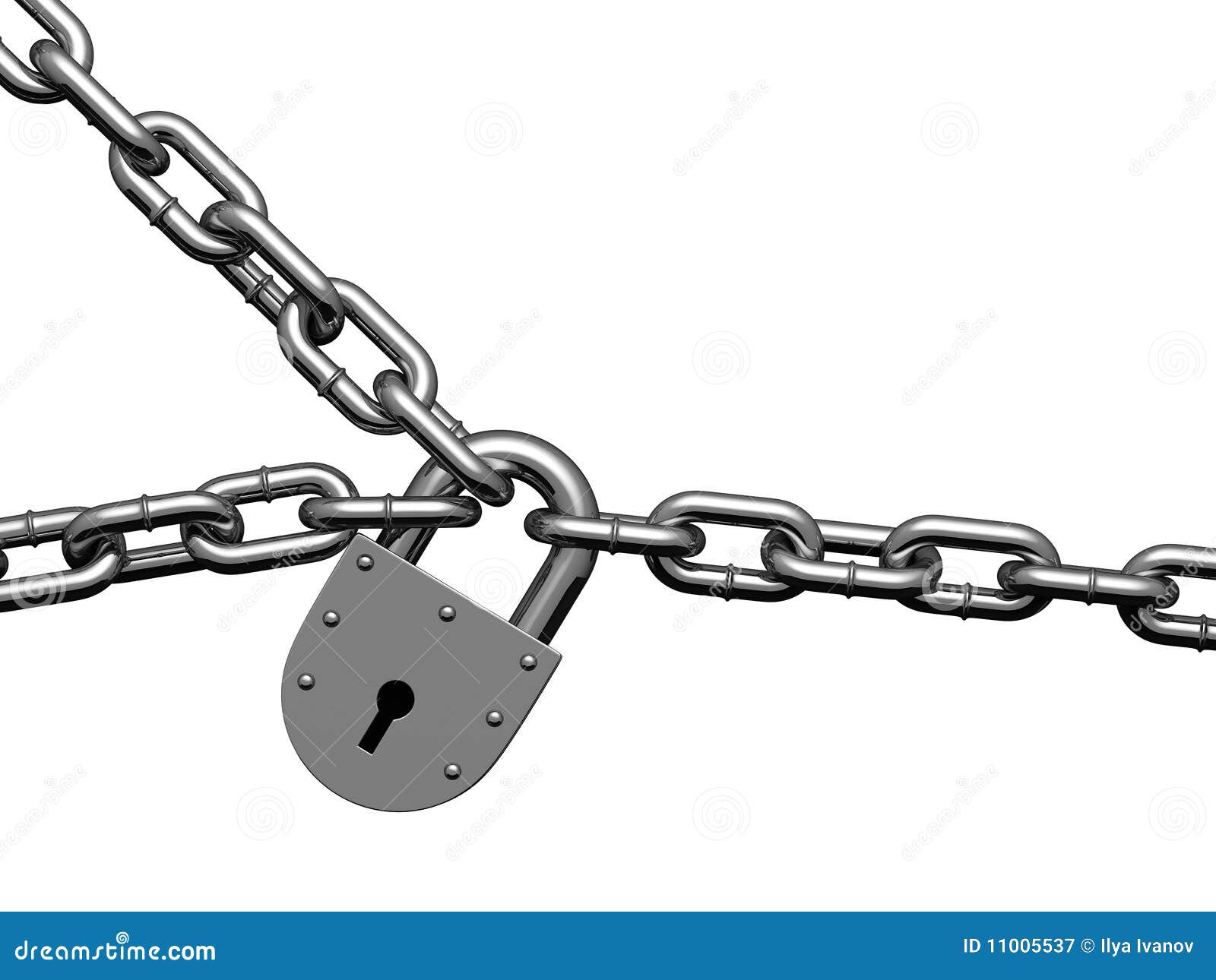 Steel Lock Hinging On Chains Stock Image | CartoonDealer.com #11005543