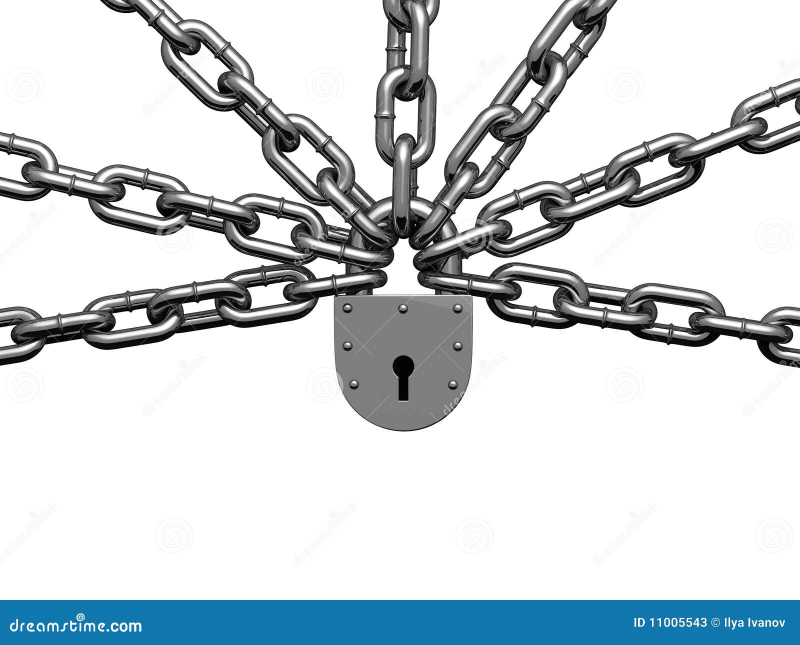 Steel Lock Hinging On Chains Stock Image | CartoonDealer.com #11005537