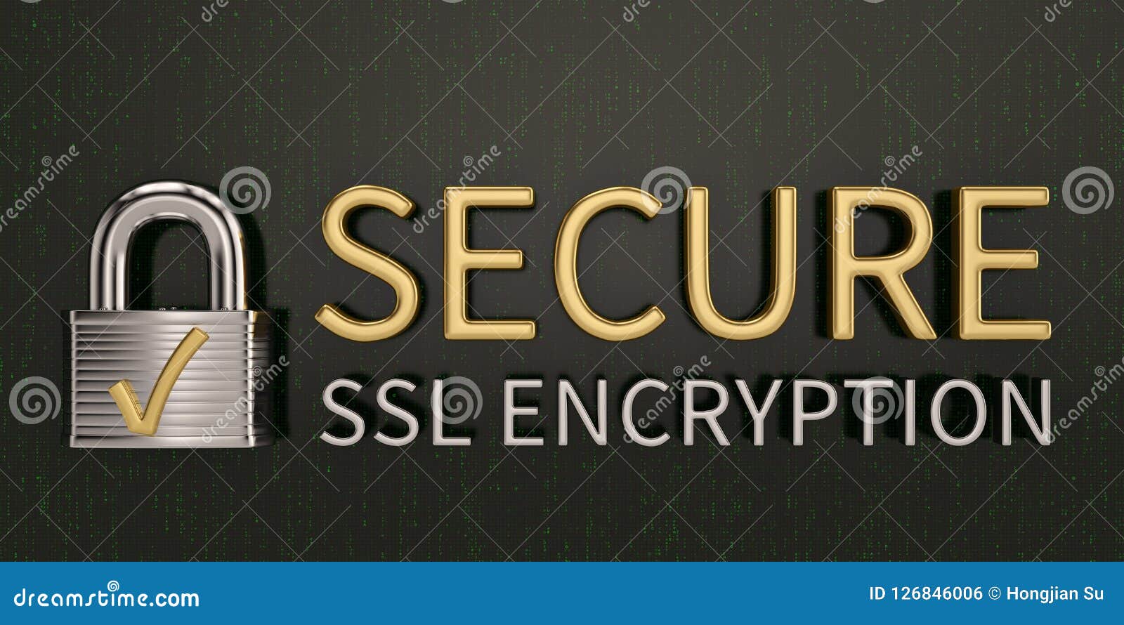 Steel Lock Ssl Secure Design on Digital Screen Background. 3D Il Stock ...