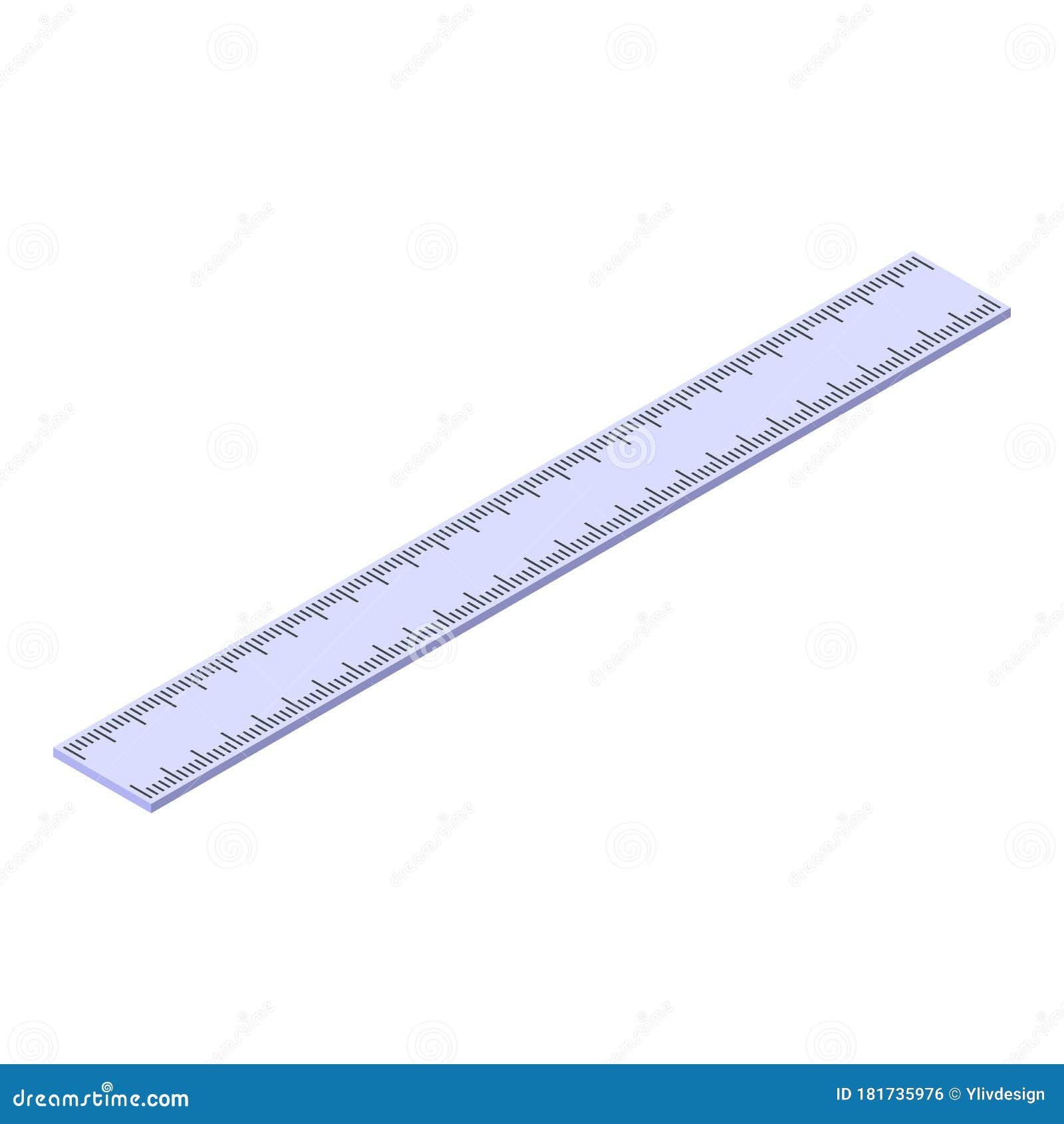 Steel Long Ruler Icon, Isometric Style Stock Vector - Illustration of ...