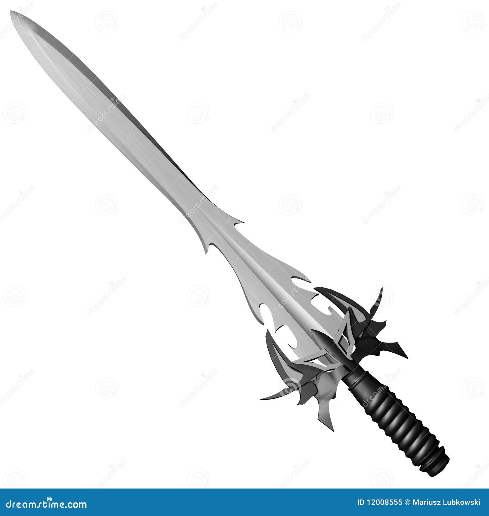 Steel Longsword Royalty-Free Cartoon | CartoonDealer.com #12008555