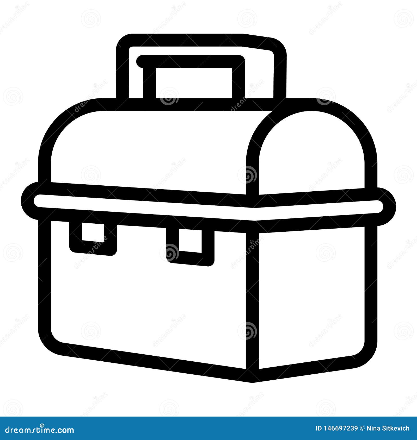 Lunchbox Outline Icon Set Cartoon Vector | CartoonDealer.com #202282319