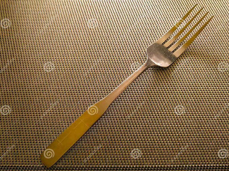Steel Made Fork on the Table Stock Photo - Image of light, weapon ...