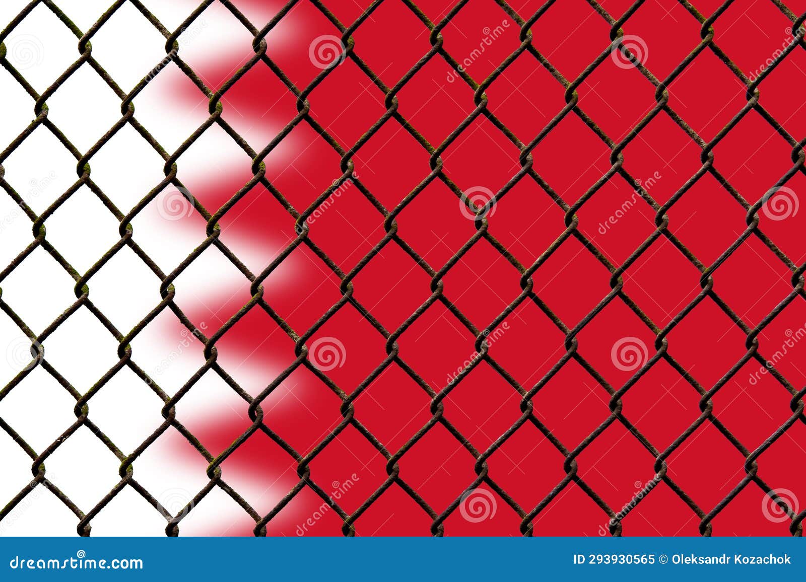 A Steel Mesh Against the Background of the Flag Bahrain. Stock Image ...