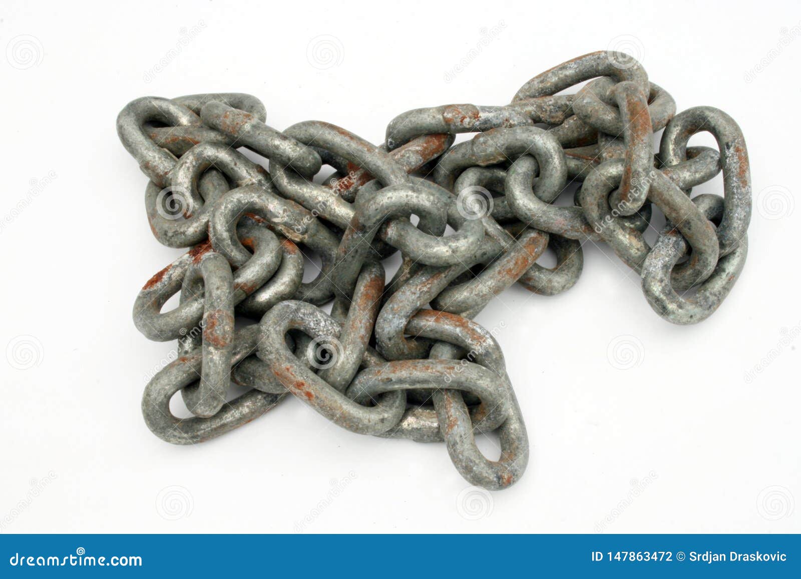 Steel metal chain links stock photo. Image of steel - 147863472