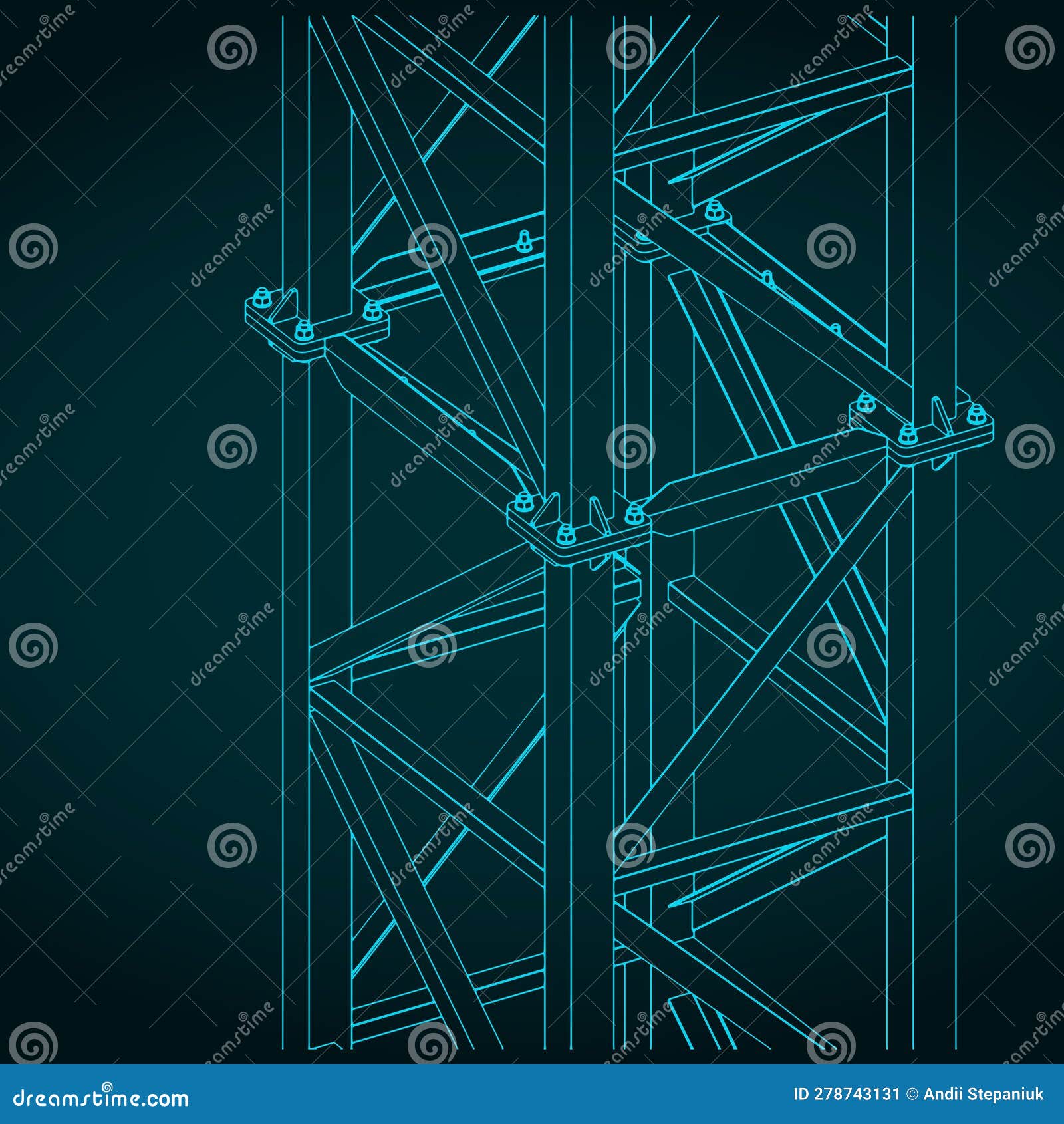 Steel metal frame close up stock vector. Illustration of development ...
