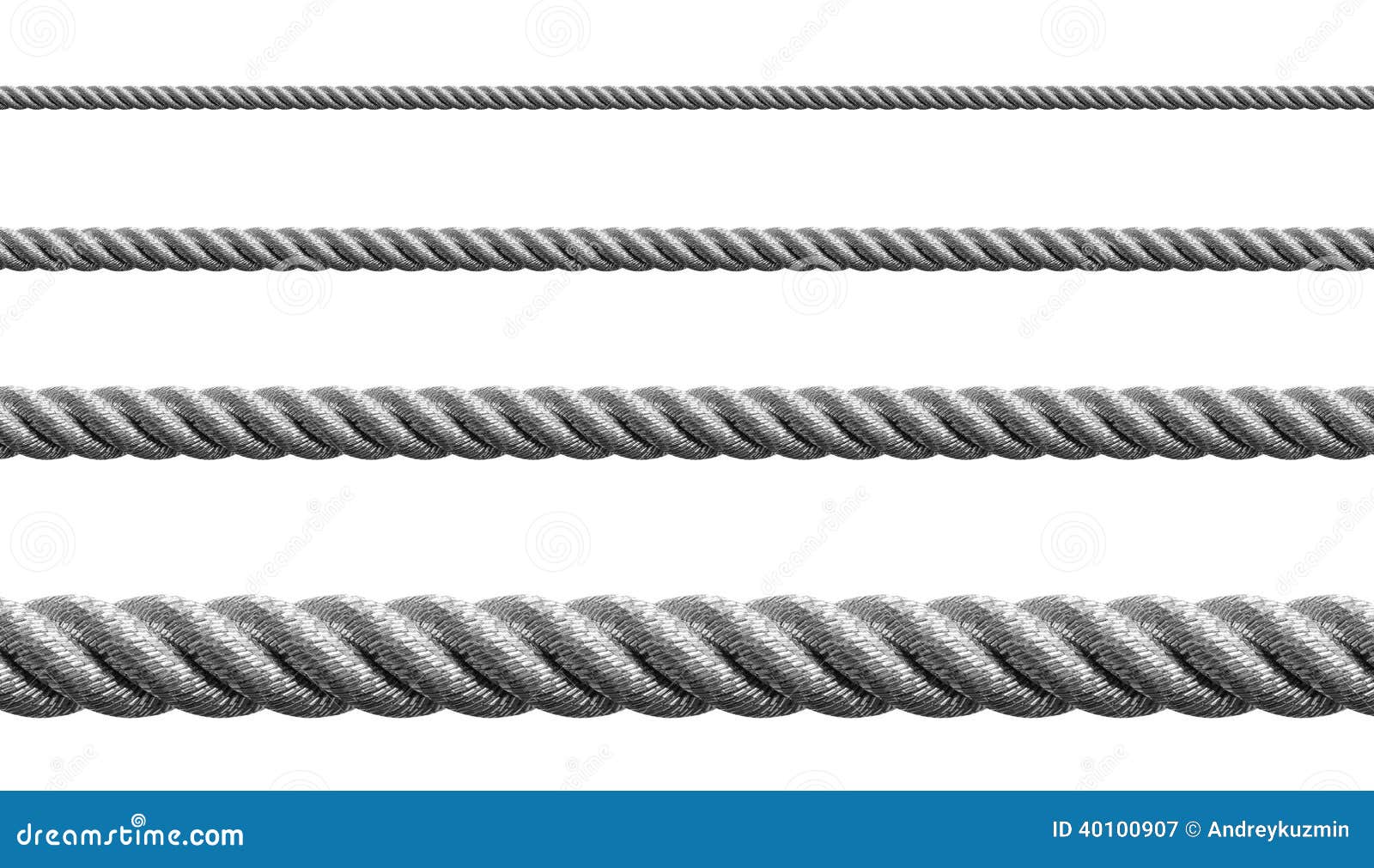 Steel Metal Hawser Set Isolated Stock Image - Image of object, black ...