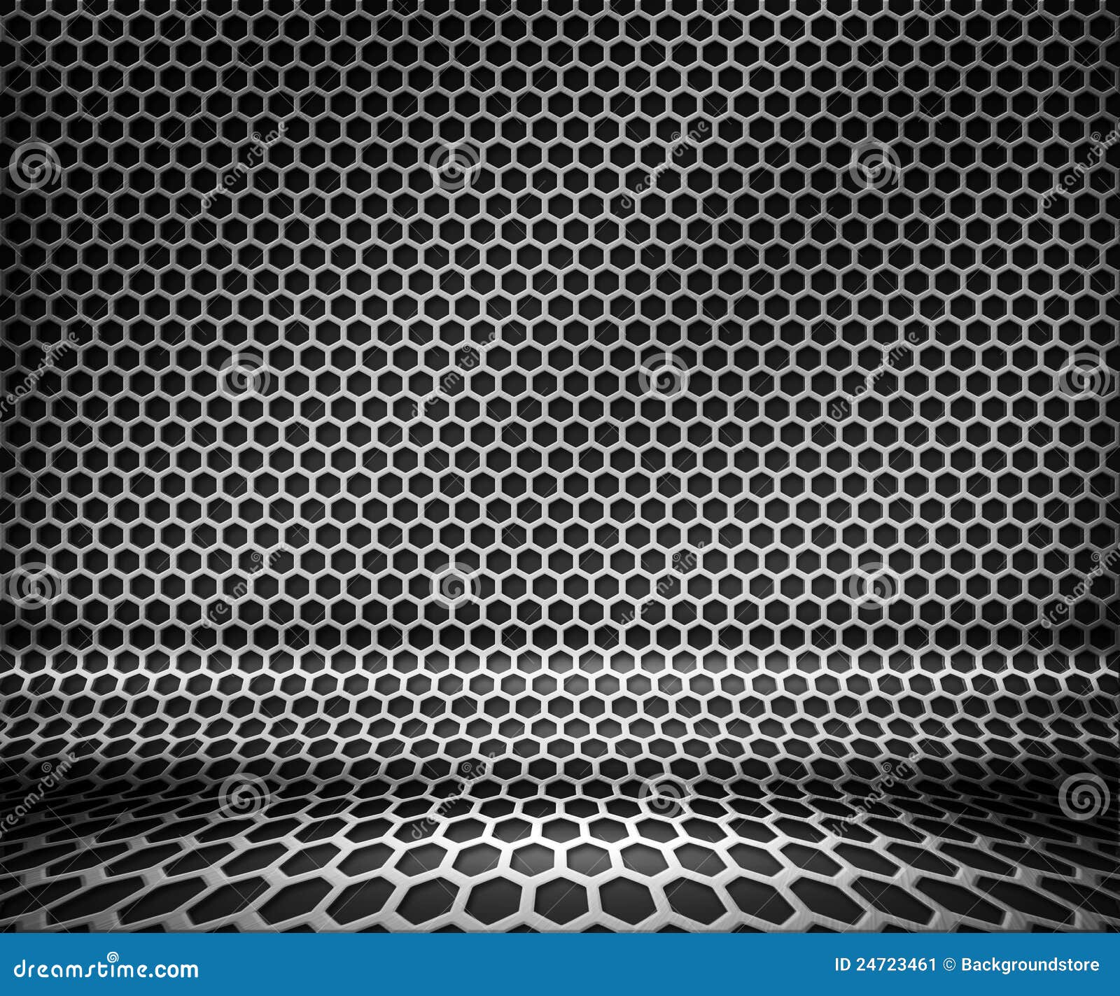 Steel Metal Hex Grid Background Stock Illustration - Illustration of ...