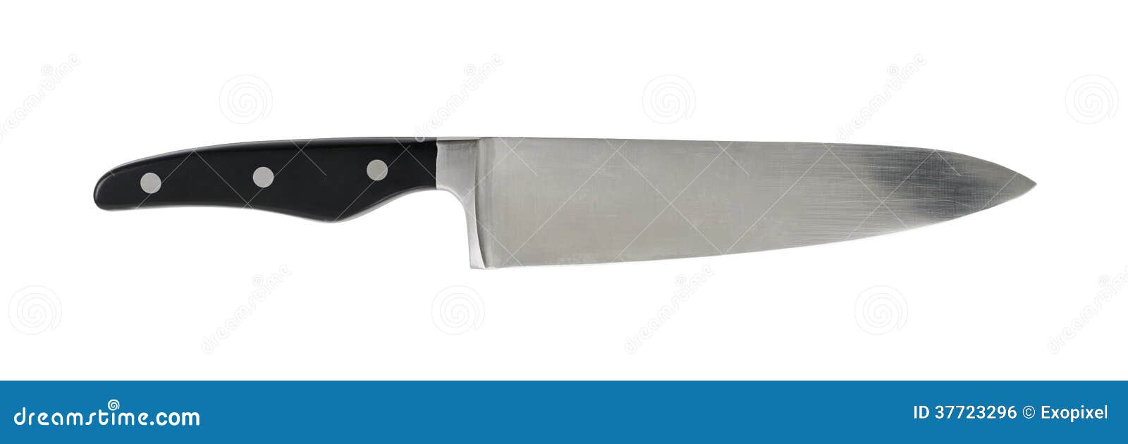 Steel Metal Kitchen Knife Isolated Stock Photo - Image of cutter ...