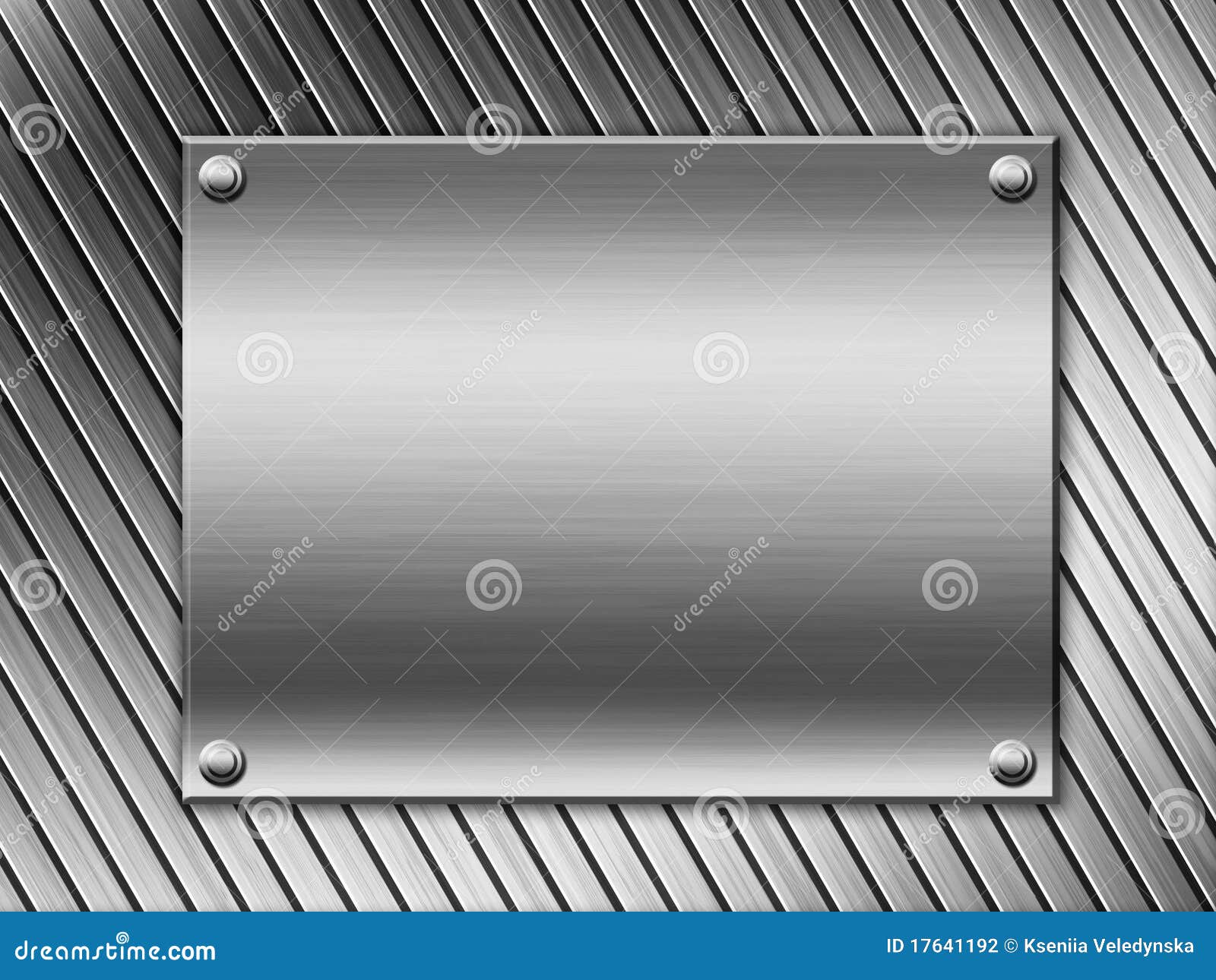Steel Metal Plate Background Stock Illustration - Illustration of close ...
