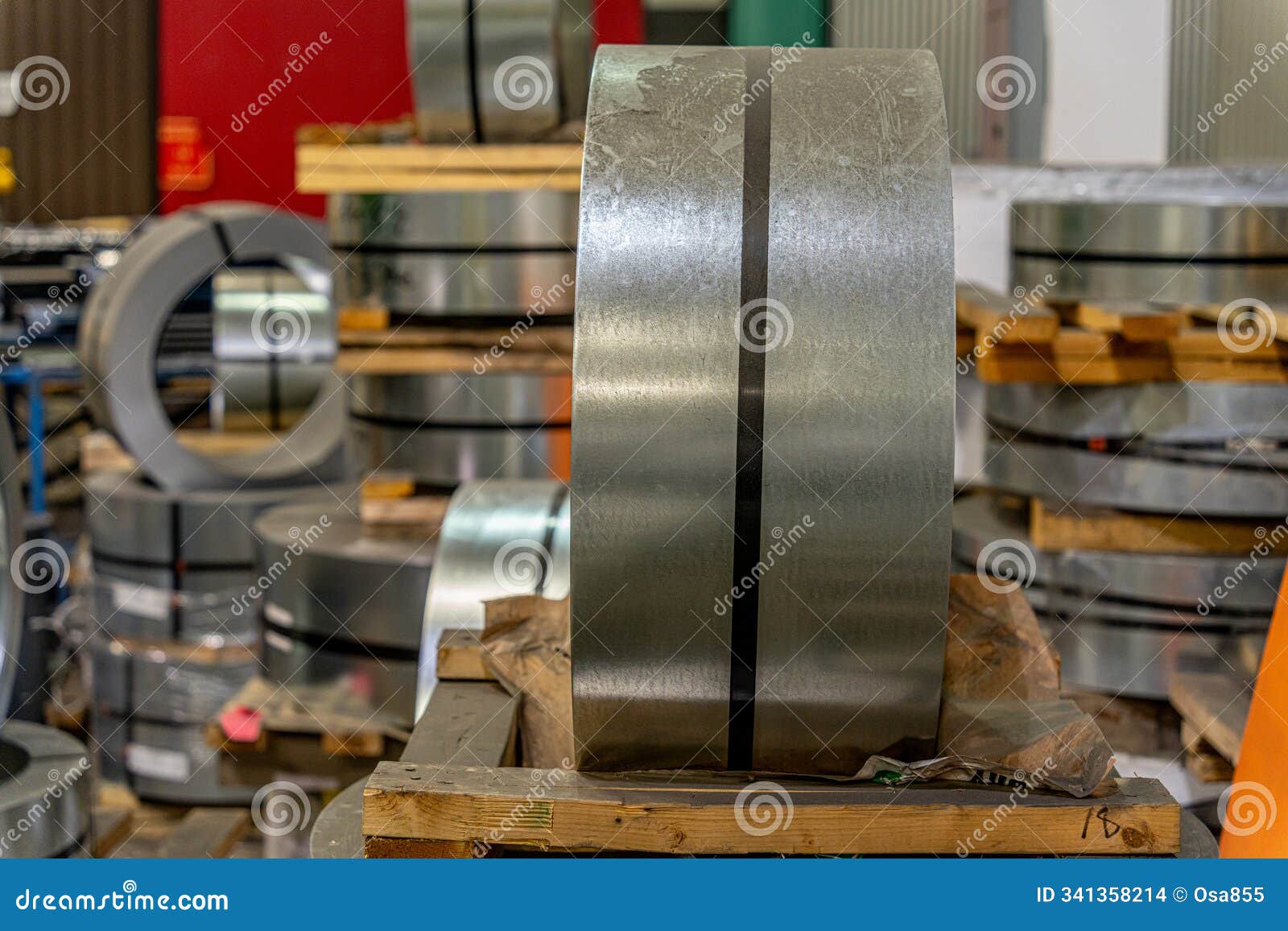 Steel Metal Roll Coils in Metal Factory Workshop Stock Photo - Image of ...