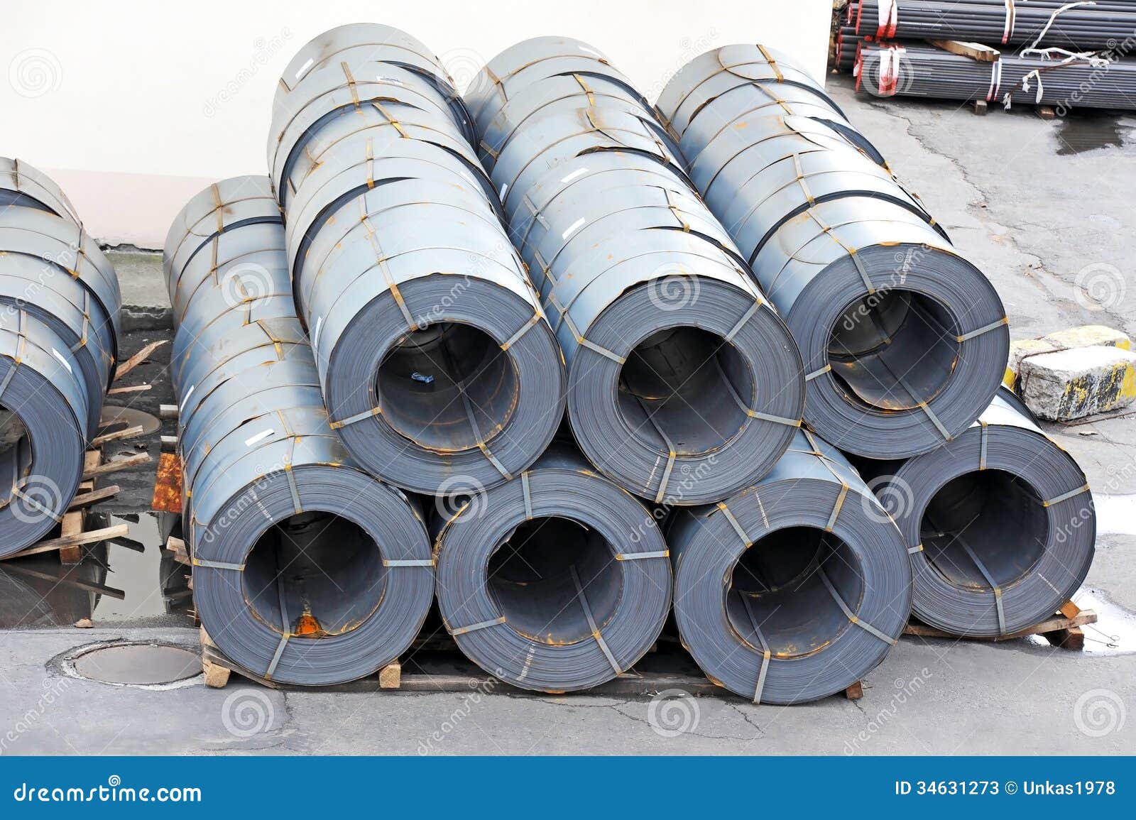 Steel metal-roll stock image. Image of pattern, metalroll - 34631273