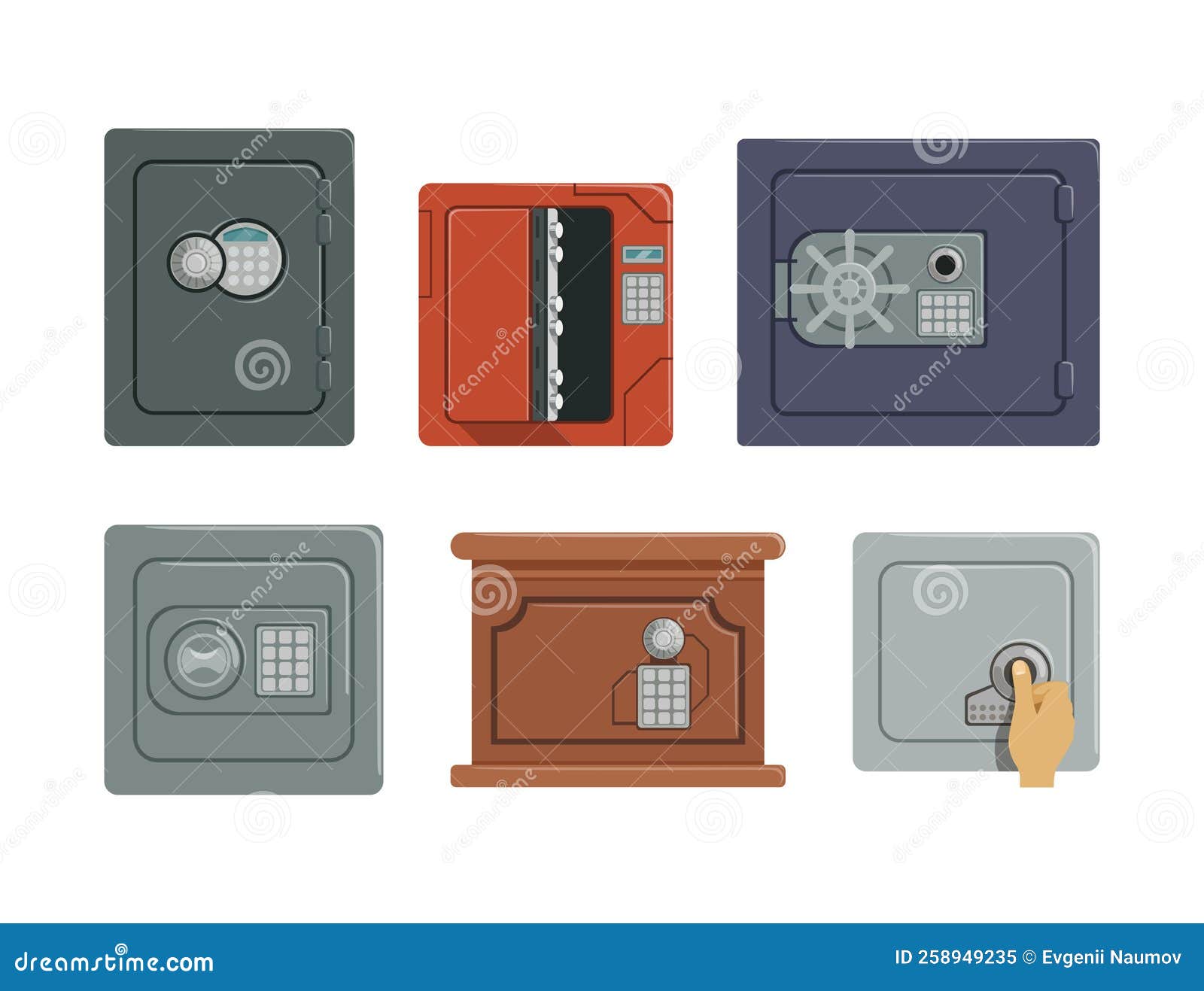 Steel and Metal Safe or Strongbox As Secure Lockable Box for Saving ...