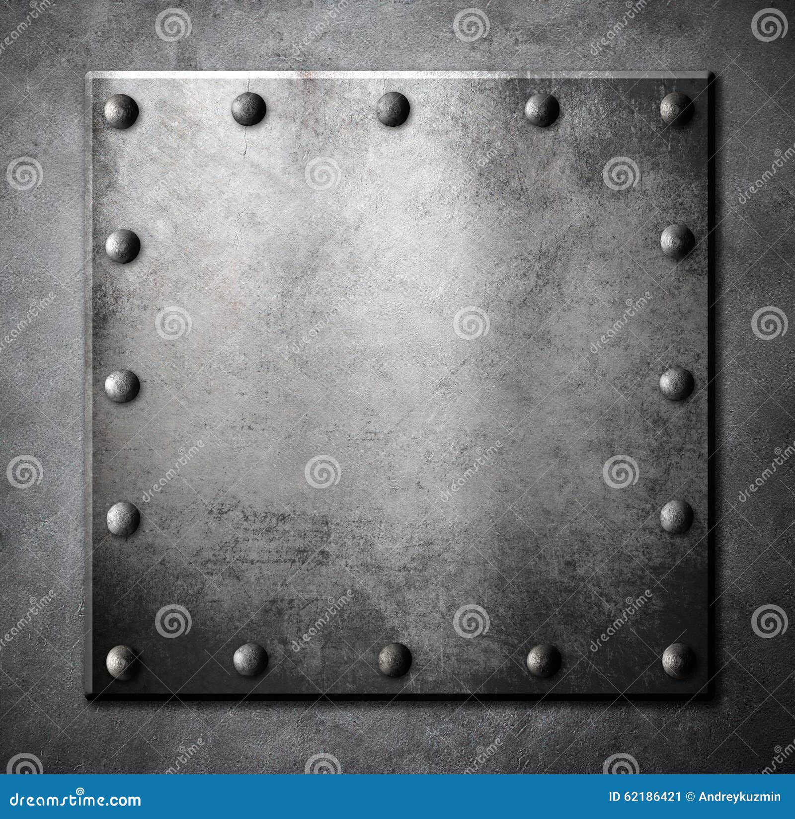 Steel Metal Square Plate Or Hatch With Rivets Royalty-Free Stock Photo ...