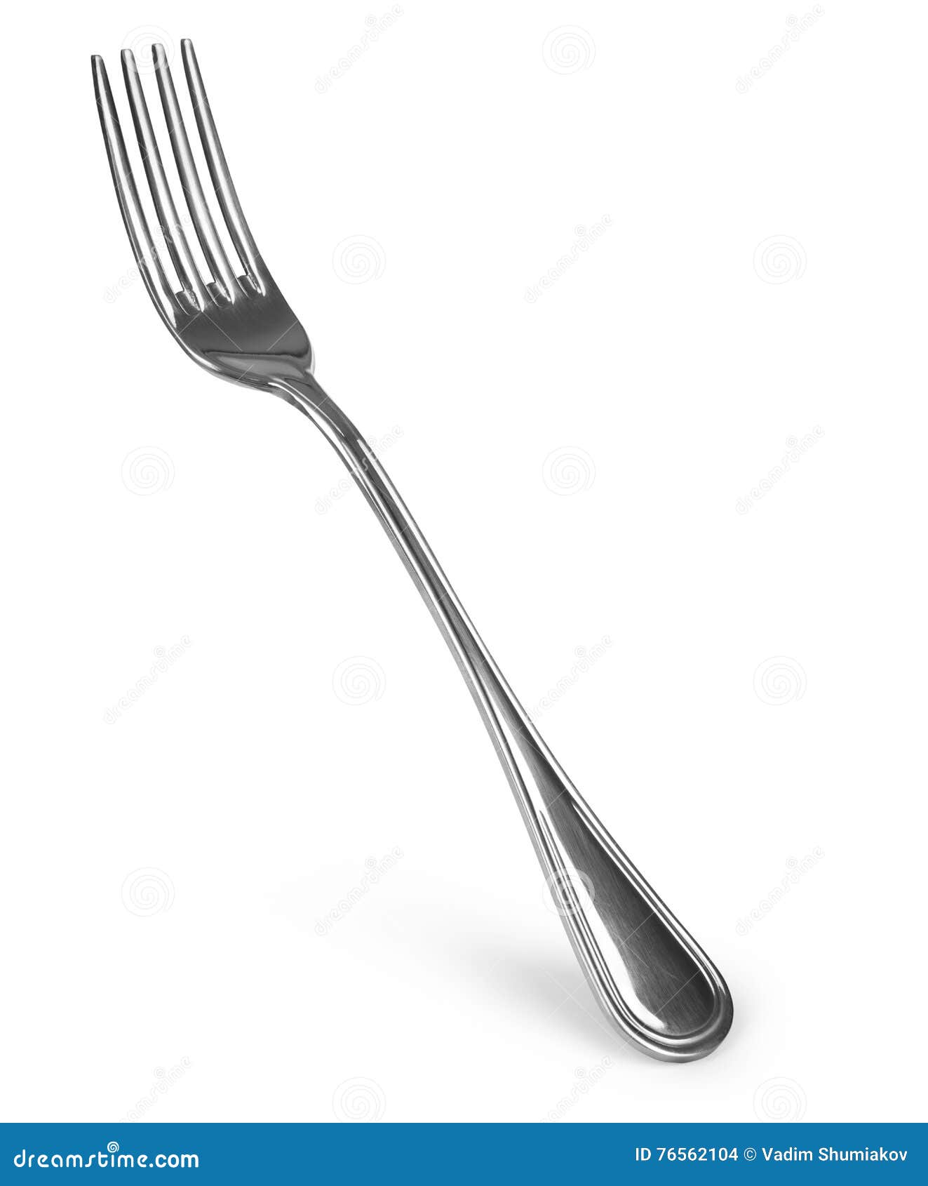 Steel Metal Table Fork Isolated Over White Background Stock Photo ...