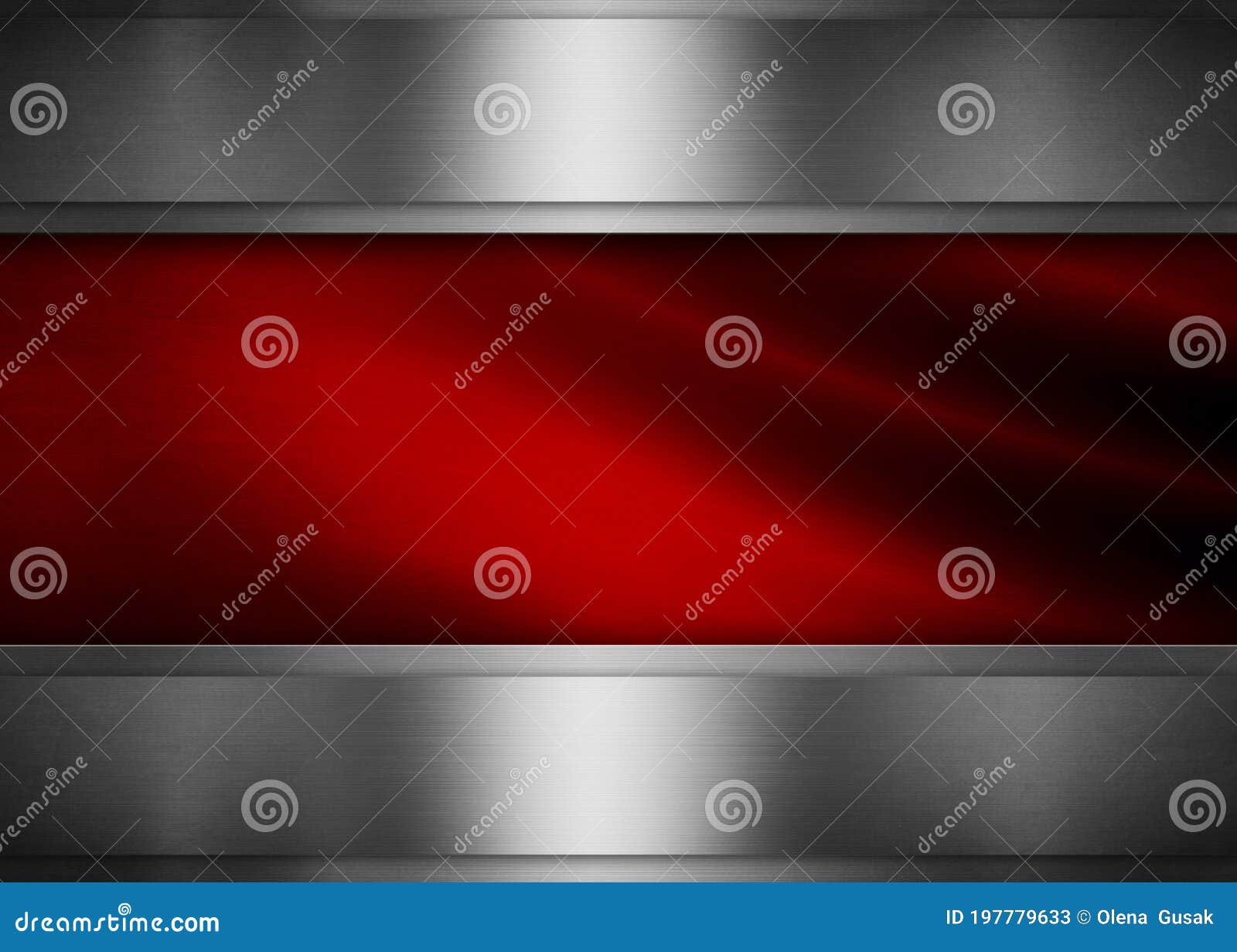 Steel Metal Template on Red Background 3d Illustration Stock ...