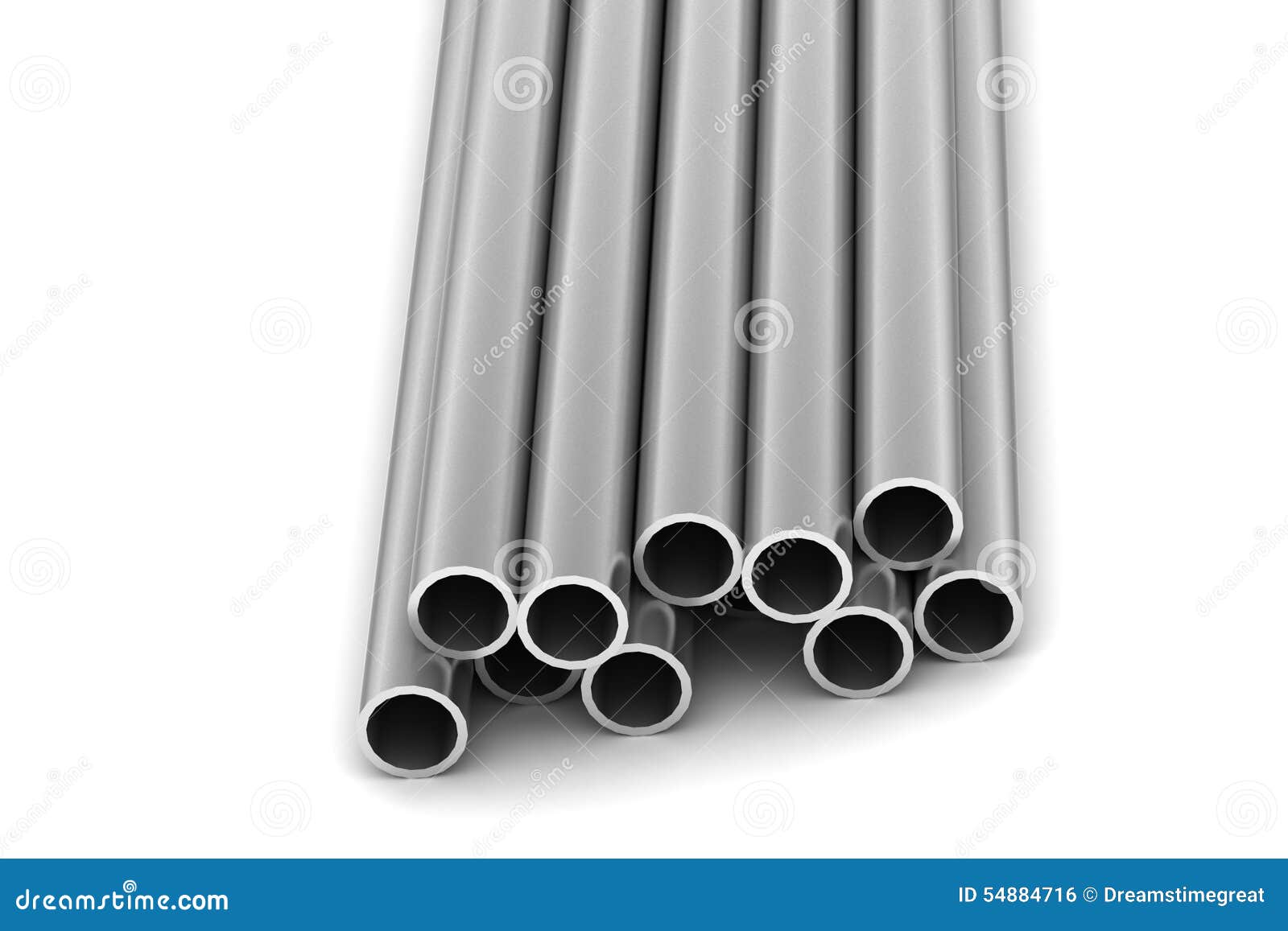 Steel metal tube stock illustration. Illustration of gray - 54884716