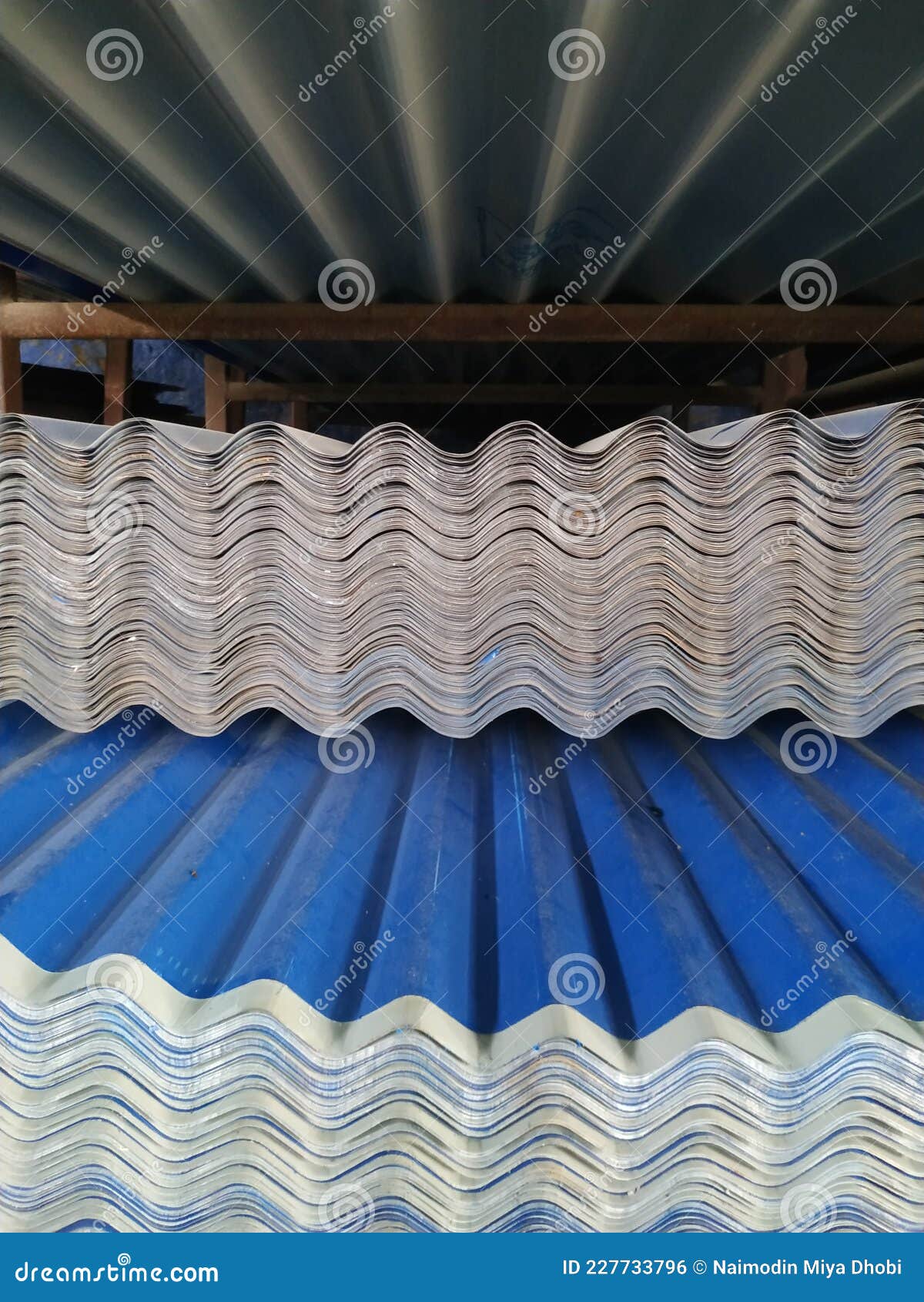 Steel Metal Zinc Galvanized Wave Sheet for Background Texture Abstract ...