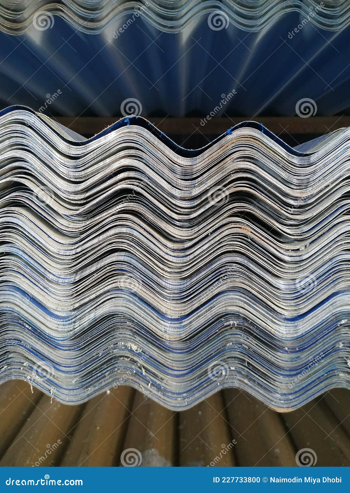 Steel Metal Zinc Galvanized Wave Sheet for Background Texture Abstract ...