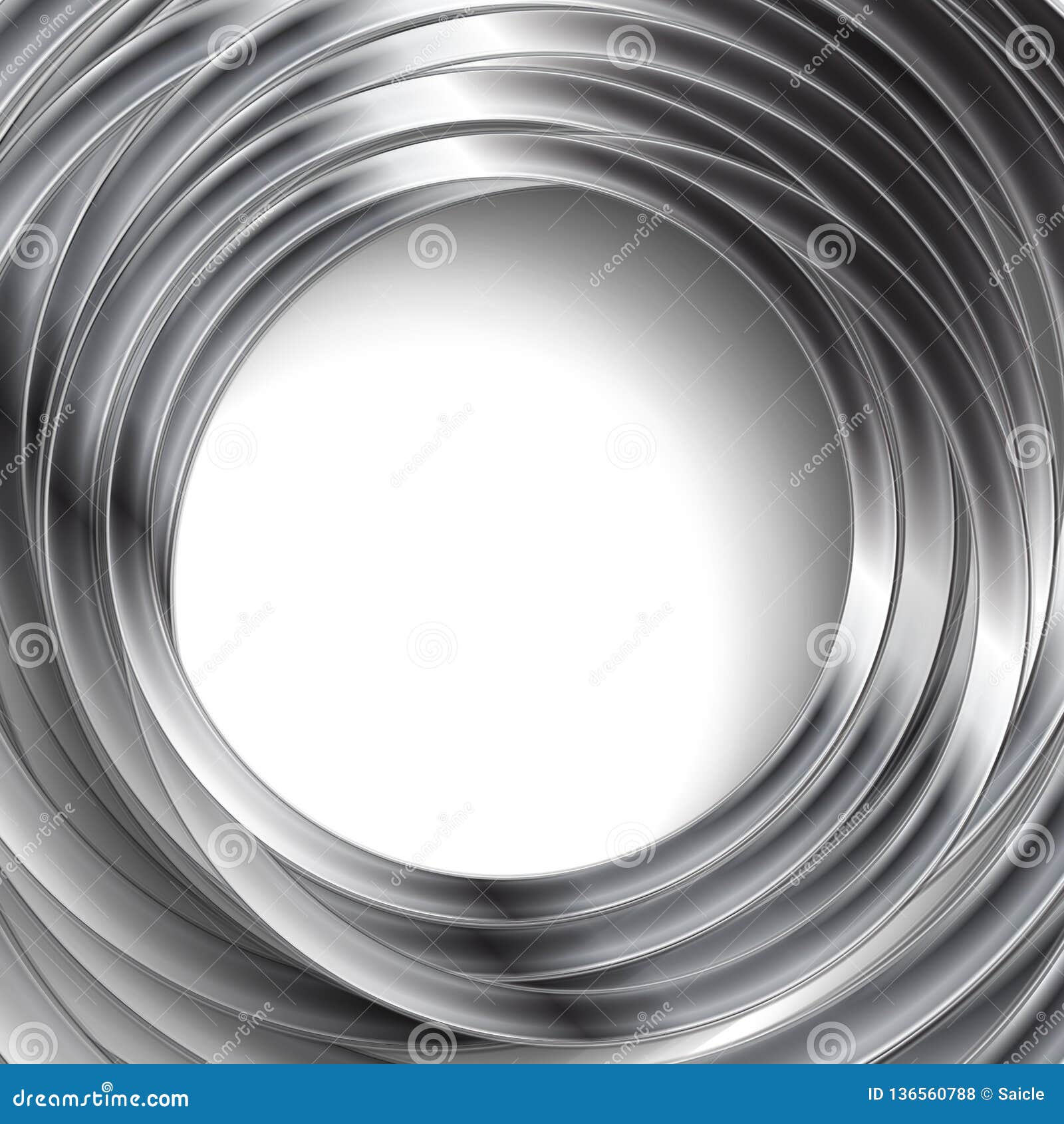 Steel Metallic Circles Abstract Tech Background Stock Vector ...