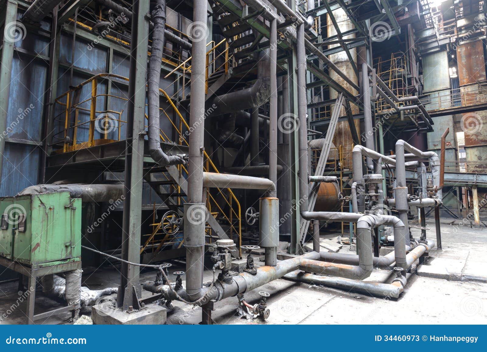 Steel mill stock image. Image of building, objects, interior - 34460973