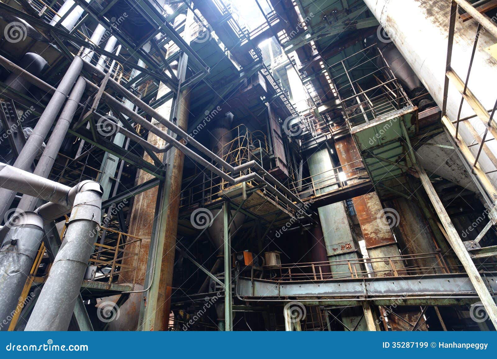 Steel Mill Smelter Emitting Toxic Fumes From Chimney Royalty-Free Stock ...