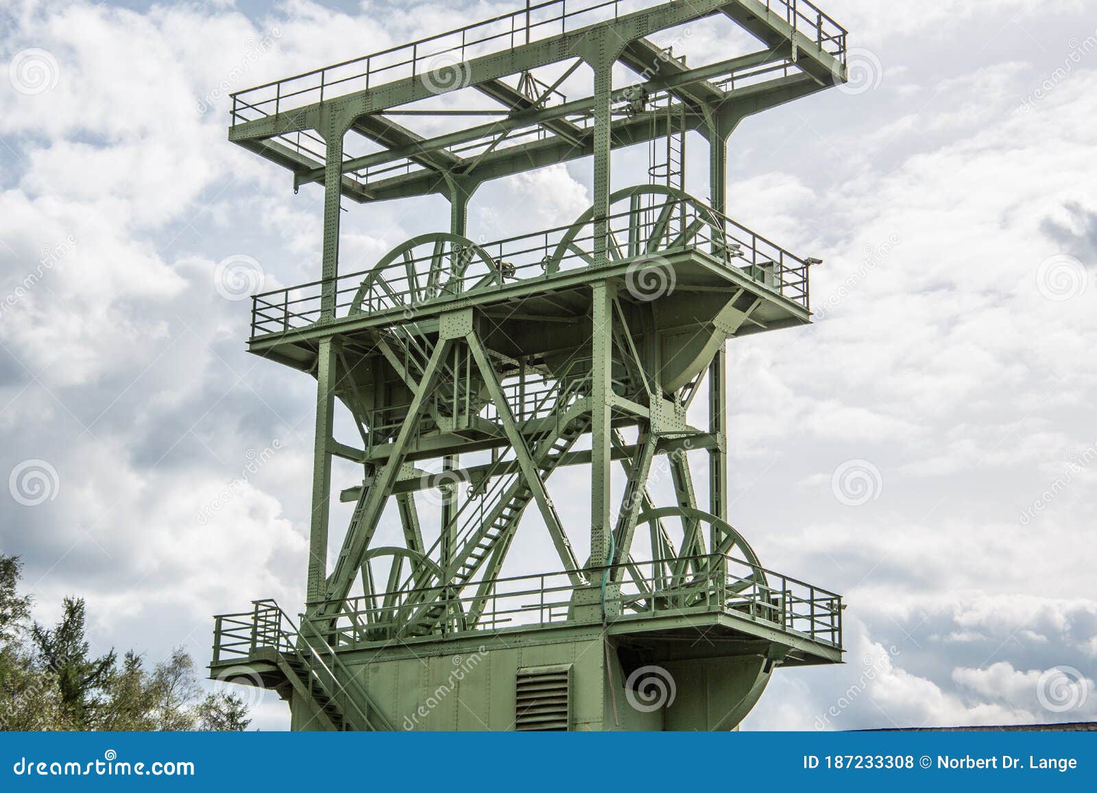 Steel Mining Tower Sicily Shaft Stock Photo - Image of sauerland ...