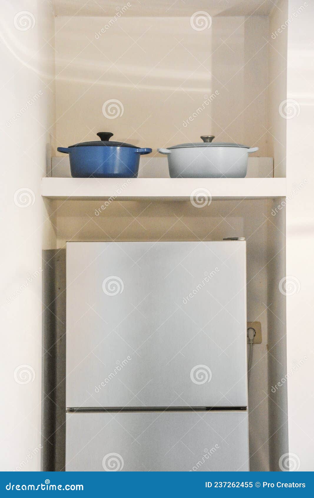 Steel modern fridge stock image. Image of metallic, memory - 237262455